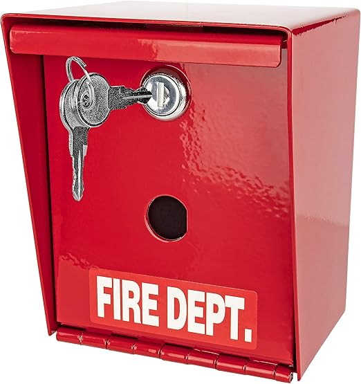 Amazon.com: Fire Department Lock Box – Red Wall-Mounted Steel Emergency ...