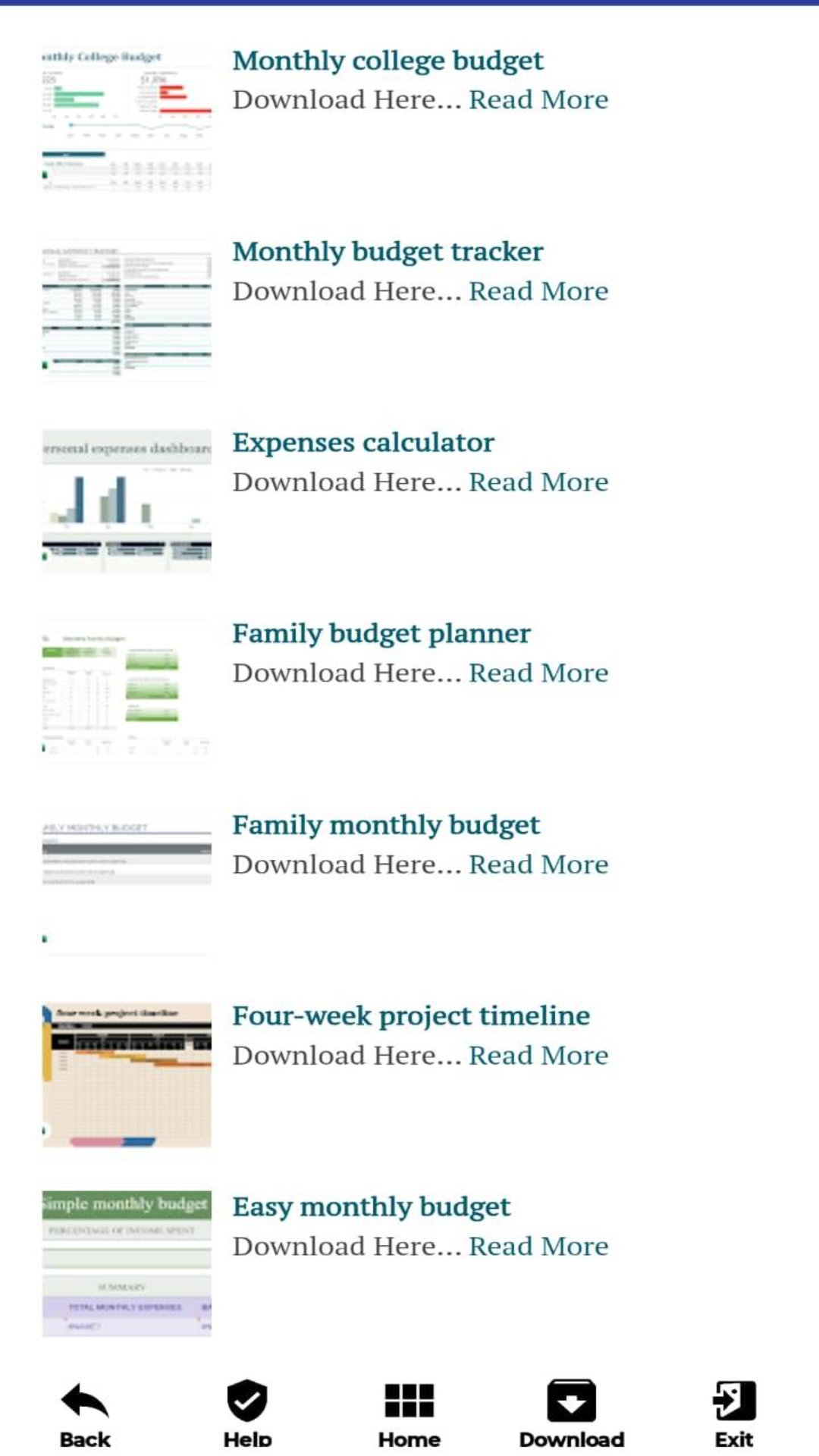 Monthly Budget Excel Sheets - App on Amazon Appstore