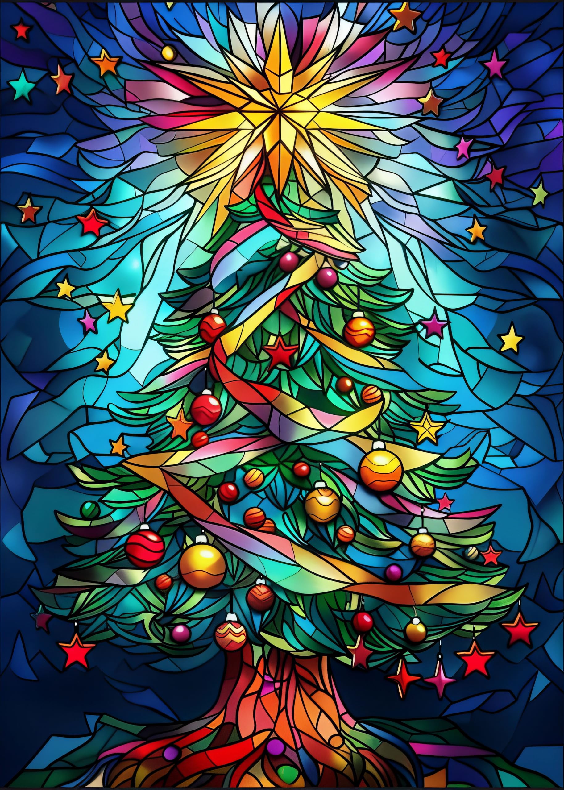 Amazon.com: Mosaic Christmas Tree Puzzles for Adults 1000 Pieces ...