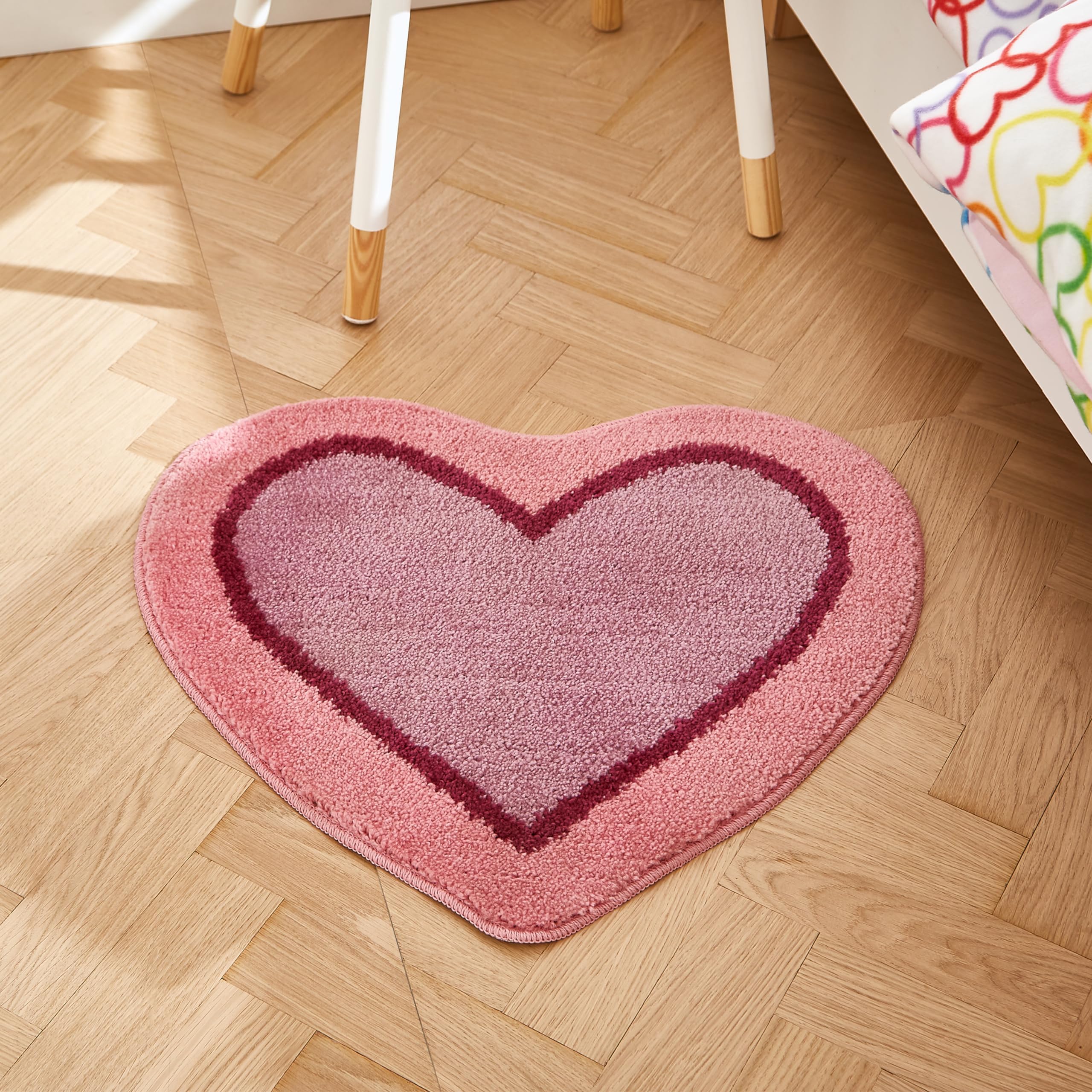 Fun Fur Rug Pink Cream Cerise Heart Love Fluffy Fur Limited Edition ...