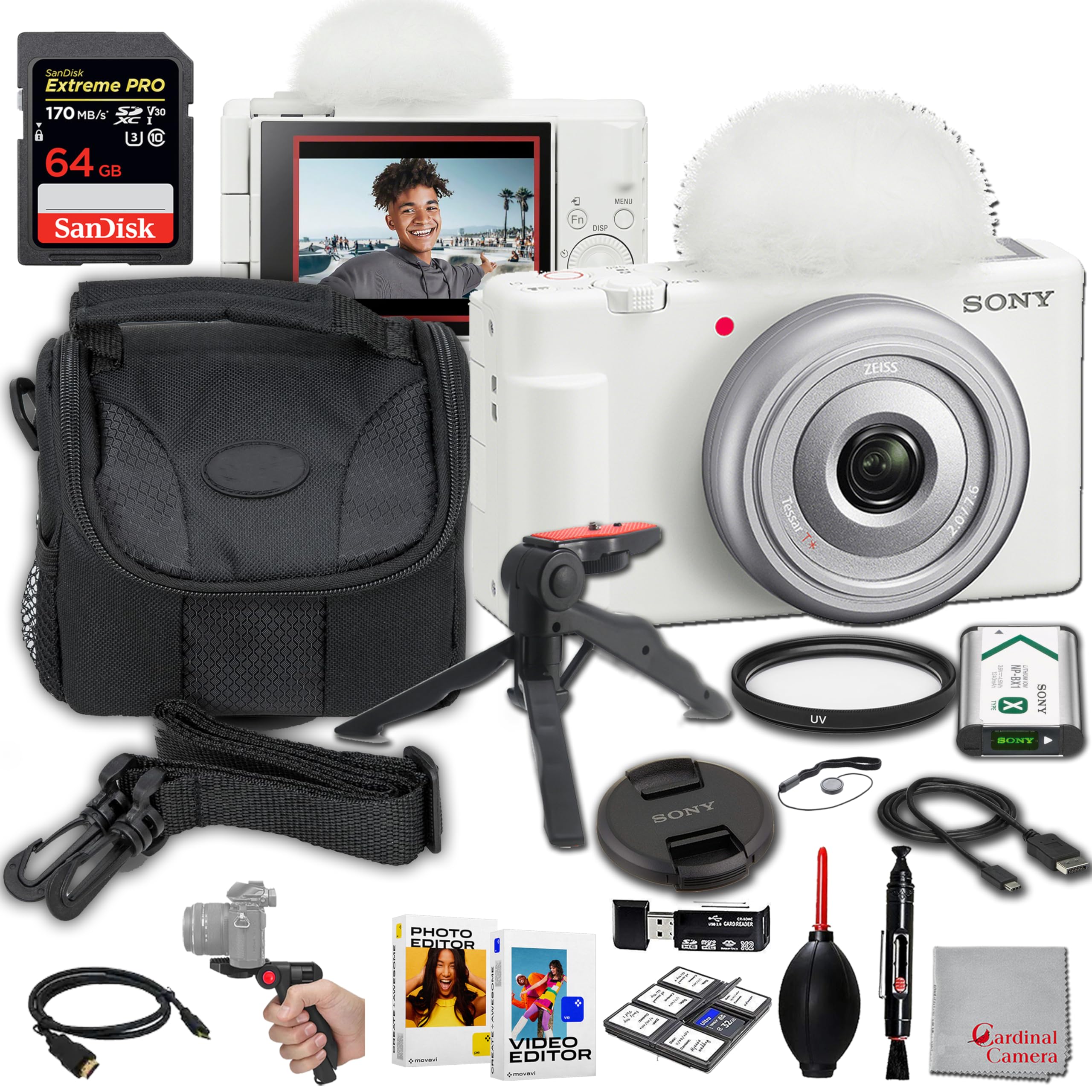 Amazon.com : Sony ZV-1F Vlogging Camera (White) | Easy Smartphone ...