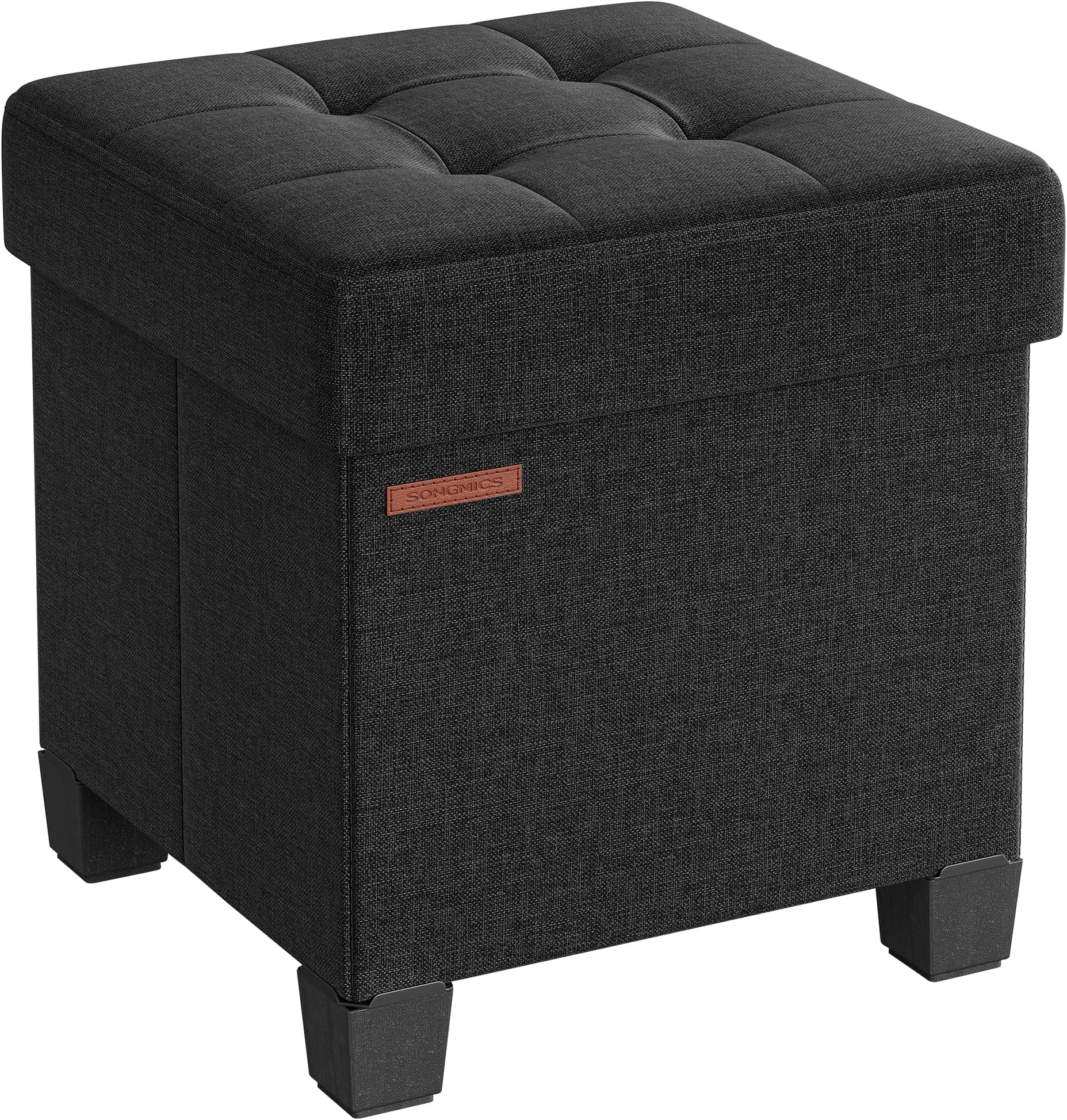 Amazon.com: SONGMICS Storage Ottoman, Small Ottoman Foot Rest with Legs ...