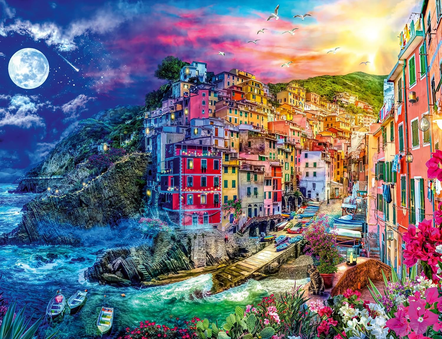 Ravensburger Colourful Cinque Terre Italy 2000 Piece Jigsaw Puzzles for ...