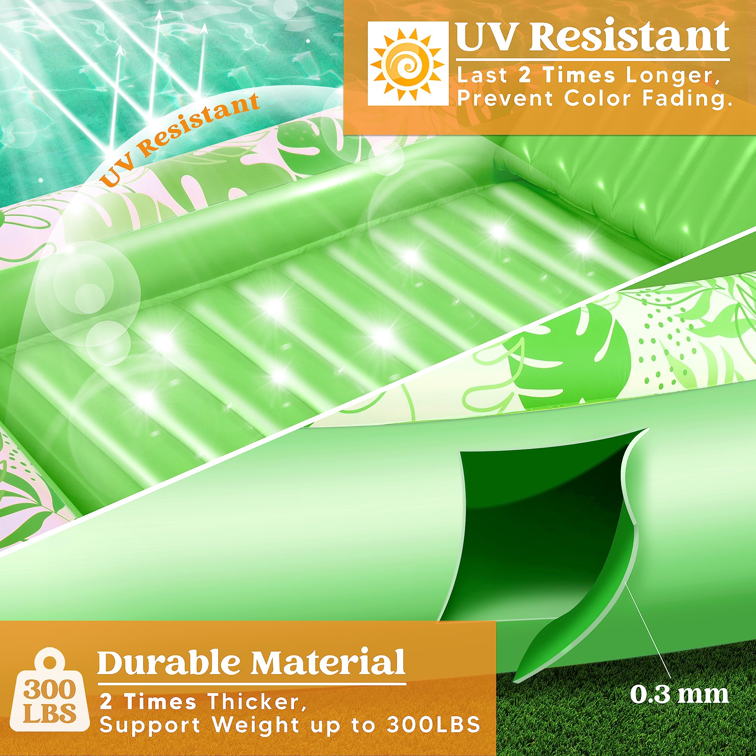 Snapklik.com : Inflatable Tanning Pool Lounger Float For Adults, 85 X ...