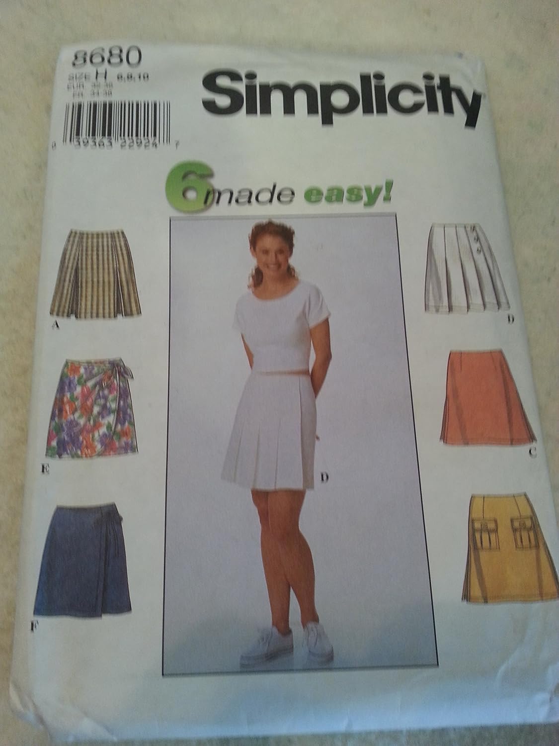 Amazon.com: Simplicity 8680 Misses Skirt 6 Variations Made Easy Size H ...