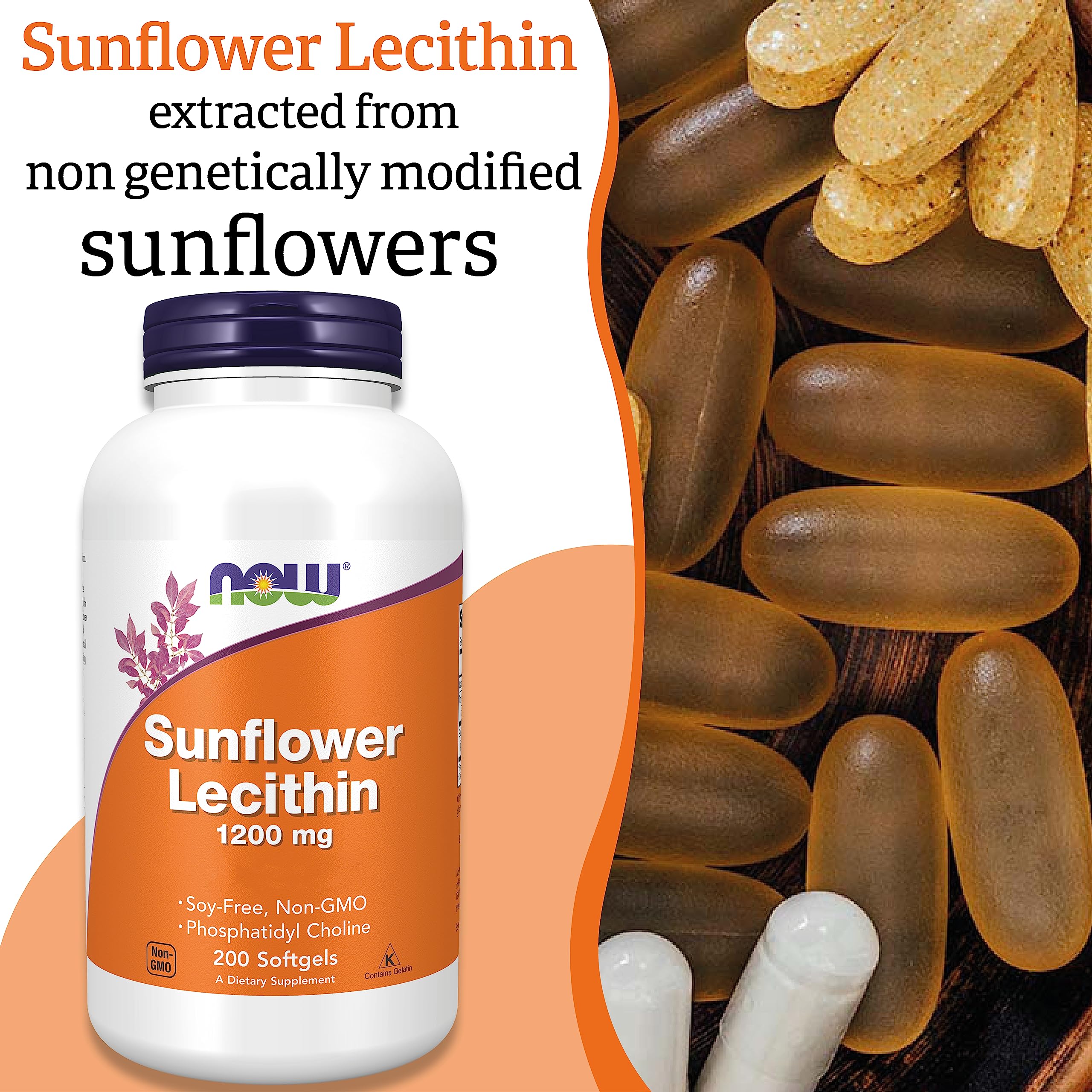 Now Foods Sunflower Lecithin 200 X 1200mg Softgels Rite Aid Lecithin