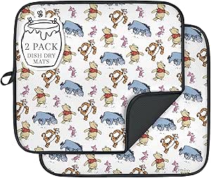 Amazon.com: Disney Dish Drying Mats for Kitchen Counter (2 Pack) – 16 ...