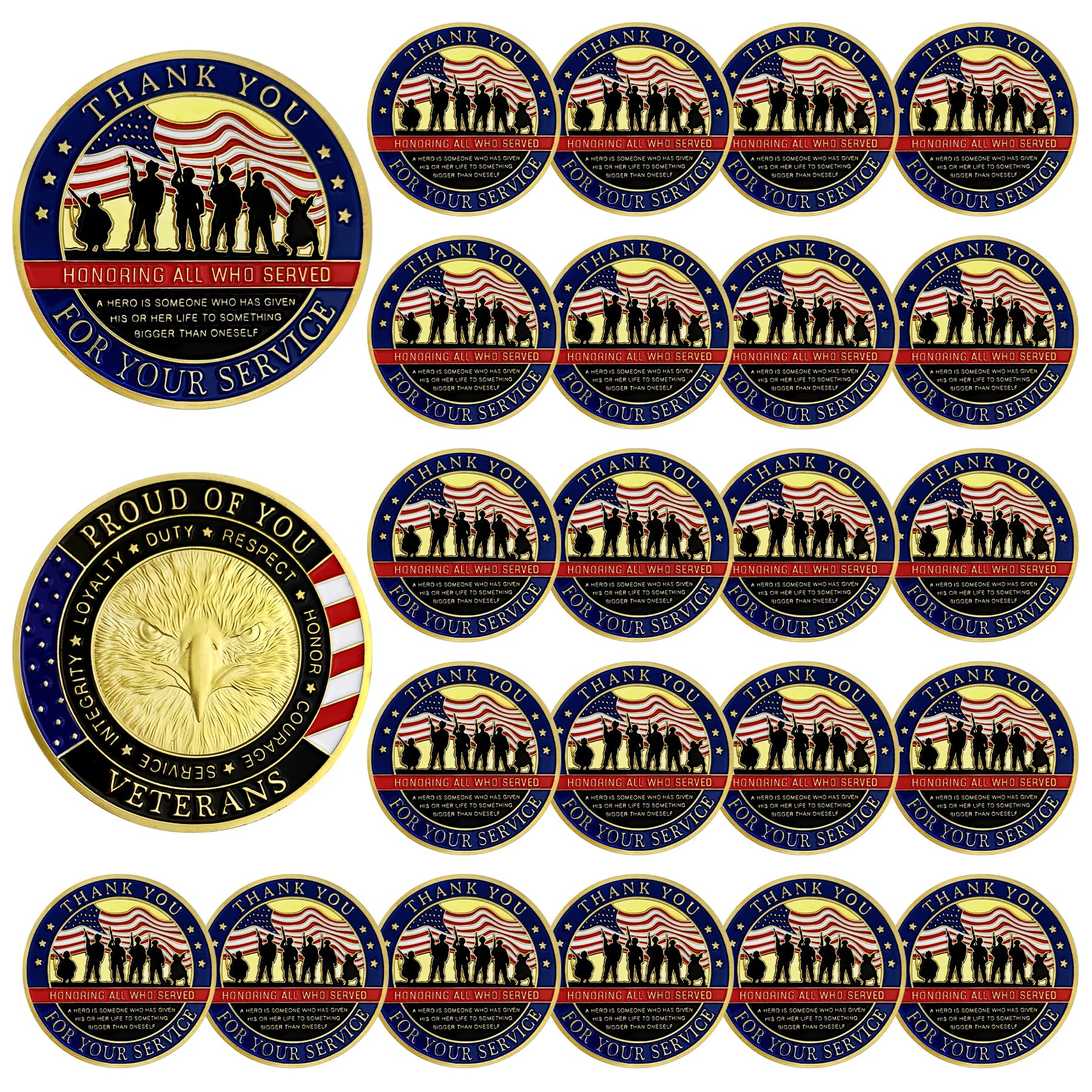 Amazon.com : AtSKnSK 24 PCS Thank You for Your Service Military ...