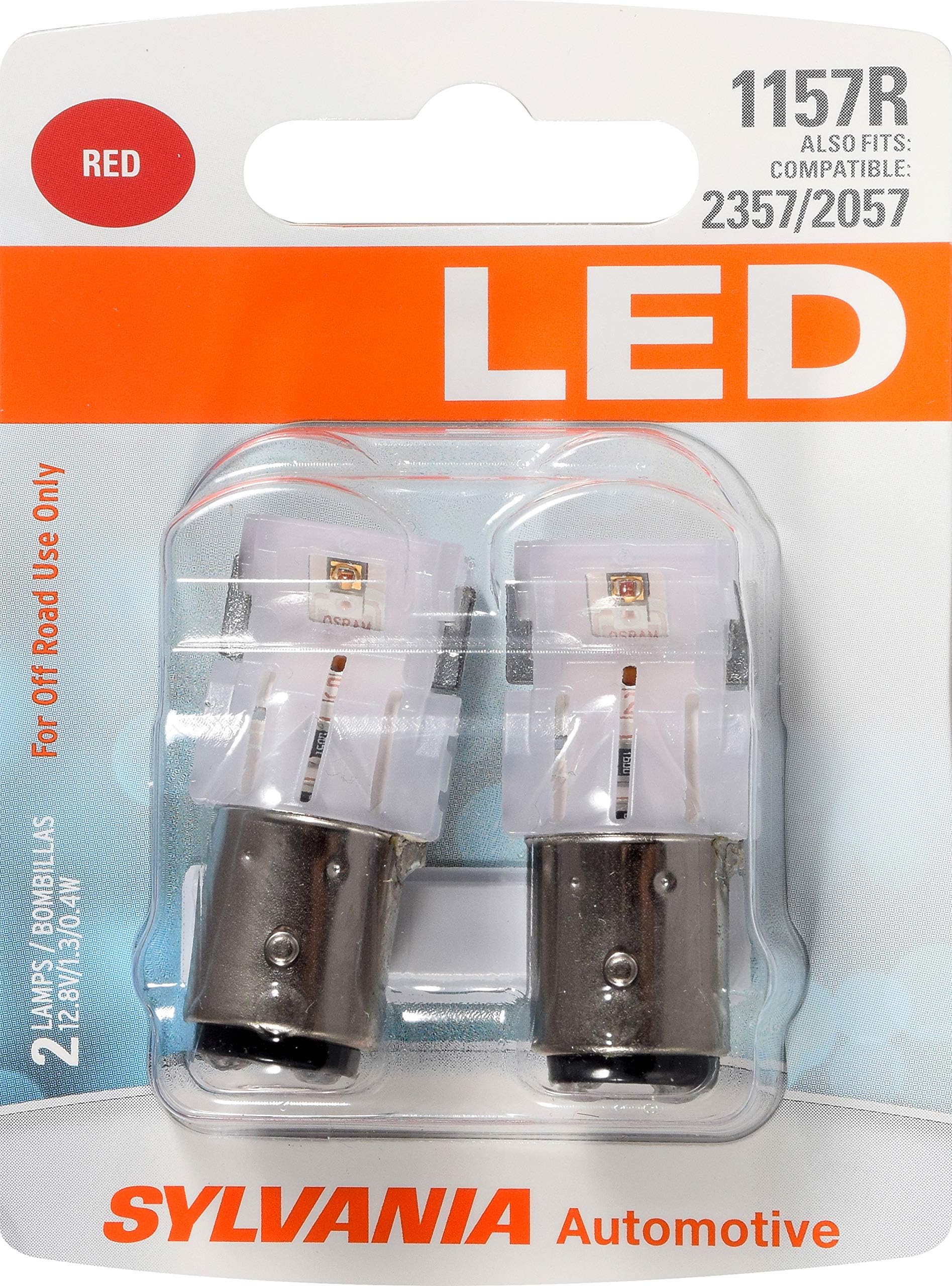 Amazon.com: SYLVANIA 1157 Red LED Bulb, (Contains 2 Bulbs) : Automotive
