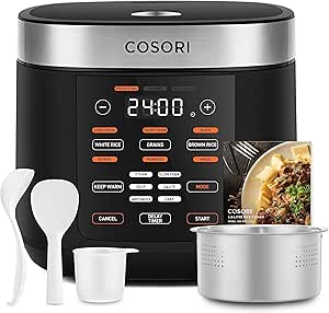 COSORI Rice Cooker, Slow Cooker & Steamer with Ceramic Coated Inner Pot ...