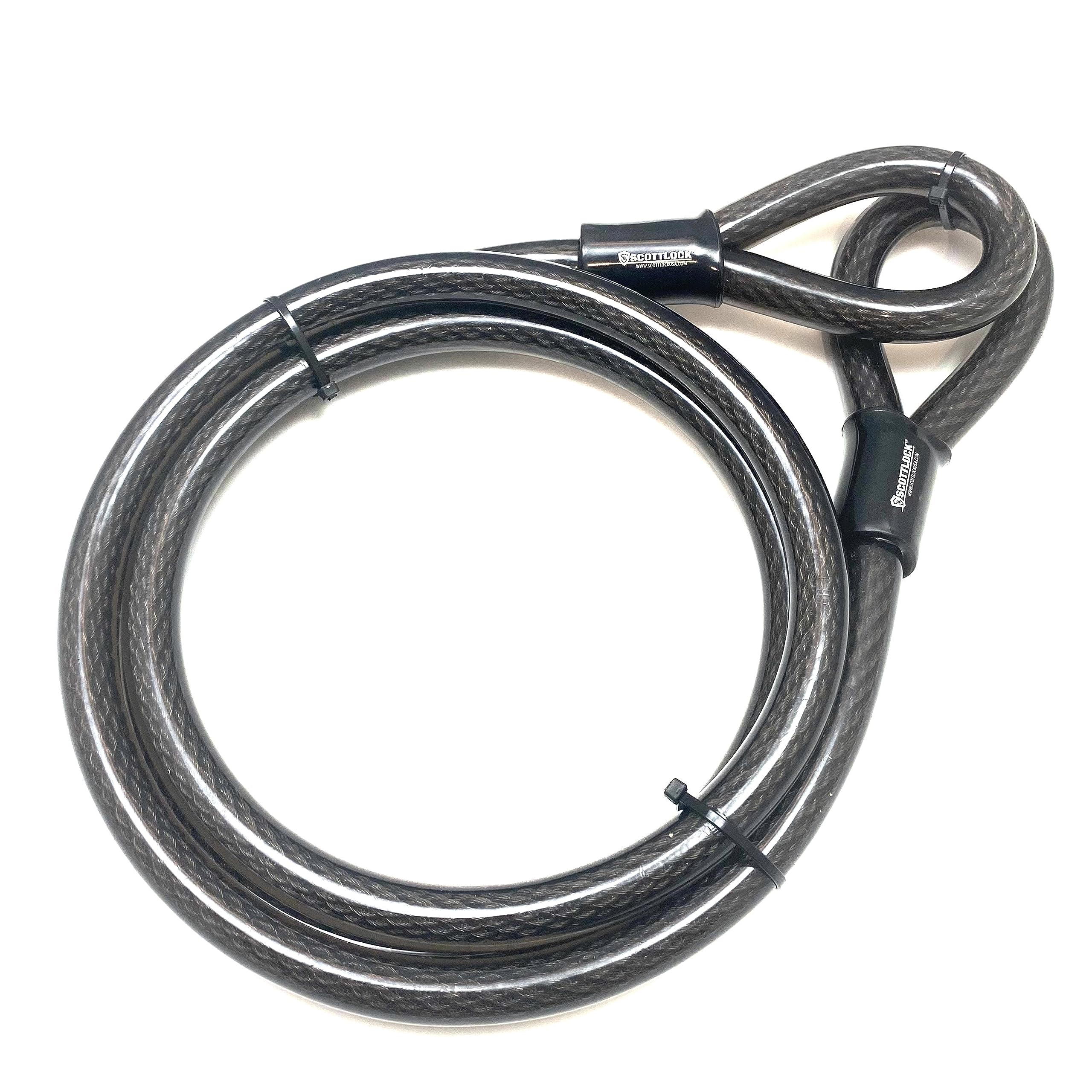SCOTTLOCK 20mm high Security Dual Loop Colossal Cable by 8 Foot Long (3 ...