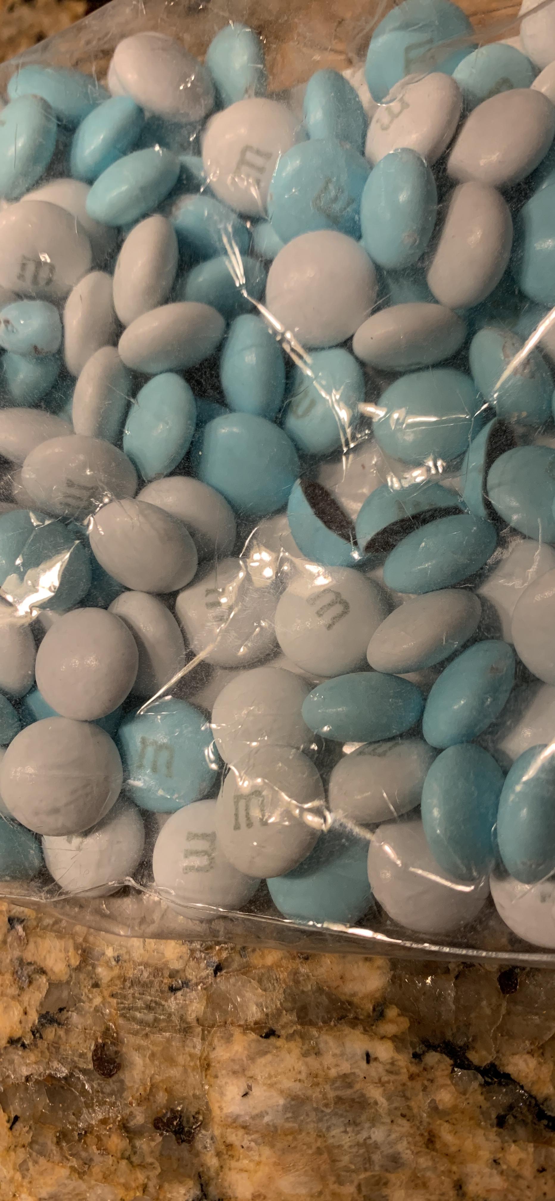 Amazon.com : Light Blue & White Milk Chocolate M&M's Candy 1LB Bag ...