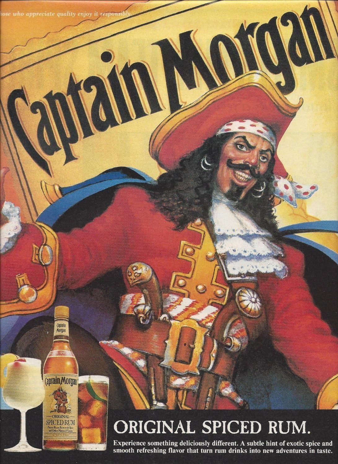 Amazon.com: MAGAZINE ADVERTISEMENT For Captain Morgan Spiced Rum 1993 ...