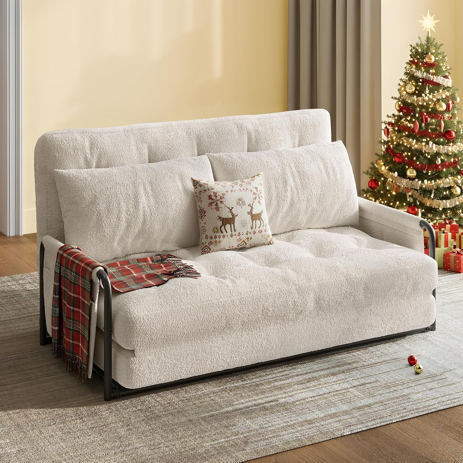 Amazon.com: WLIVE Futon Sofa Bed, Floor Chair with Adjustable Backrest ...