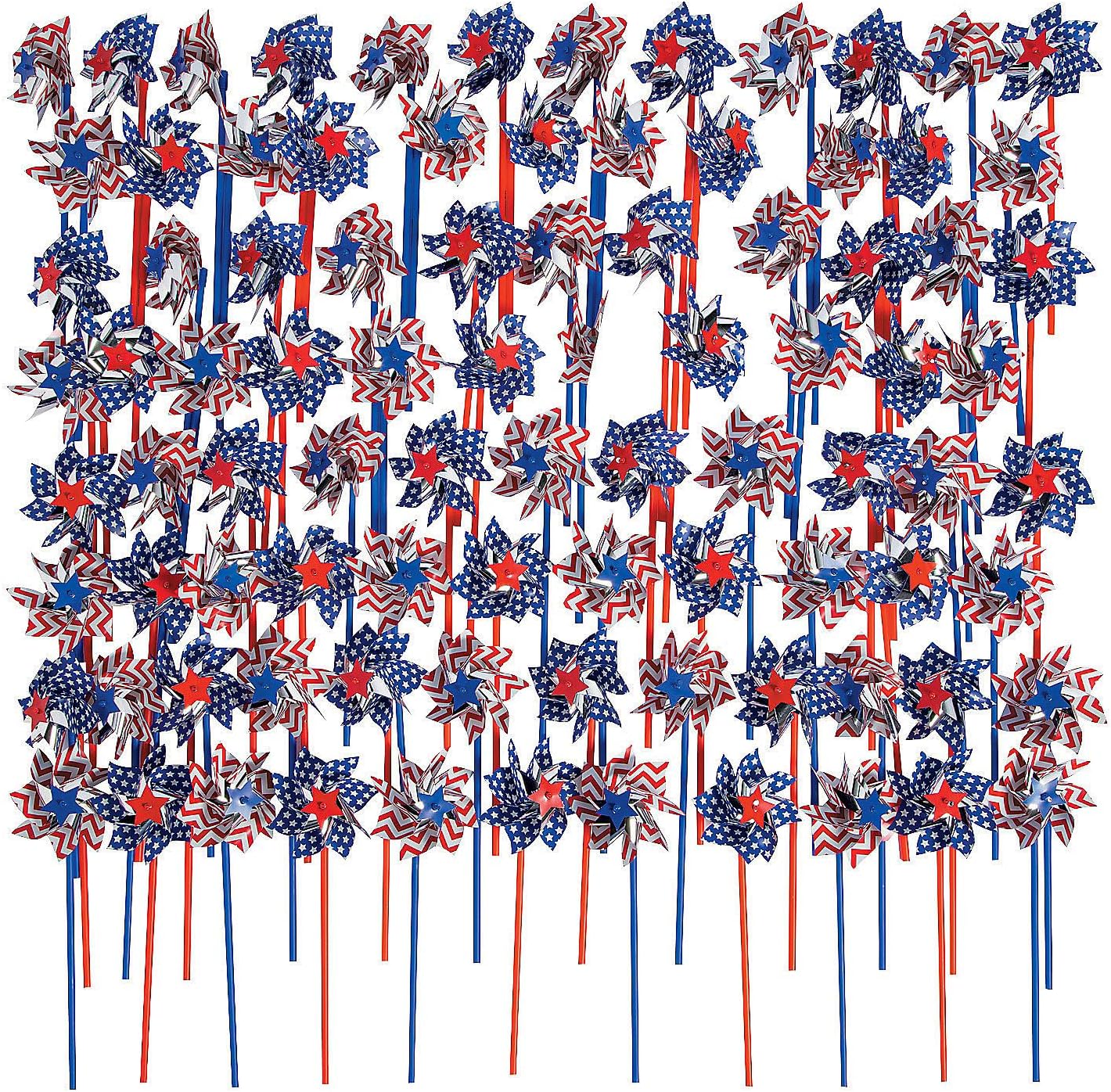 Amazon.com: Fun Express Bulk Patriotic Pinwheels - Toys - 144 Pieces ...