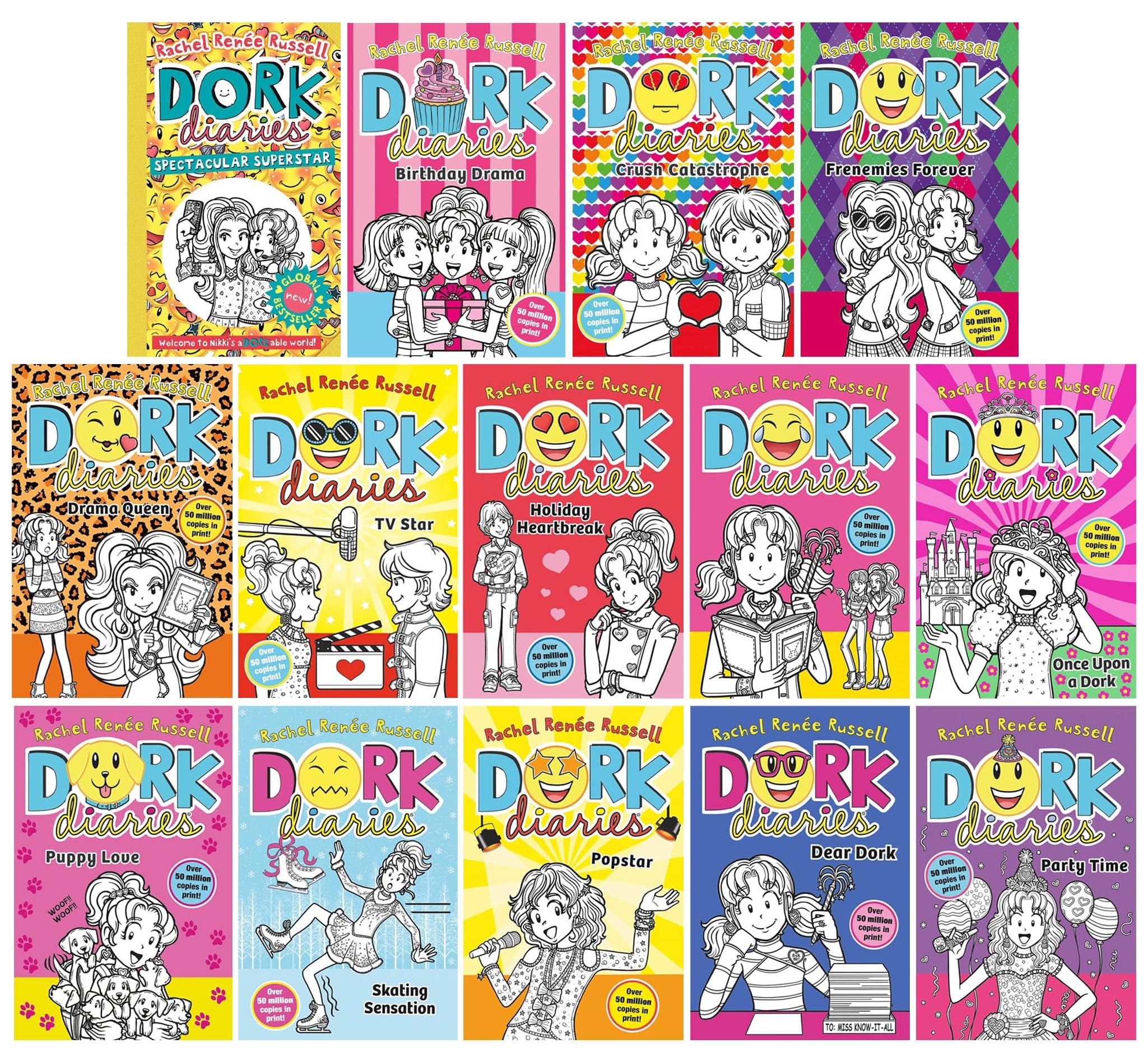 Dork Diaries 14 Books Collection Volume 1-14 (Dork Diaries, Party Time ...