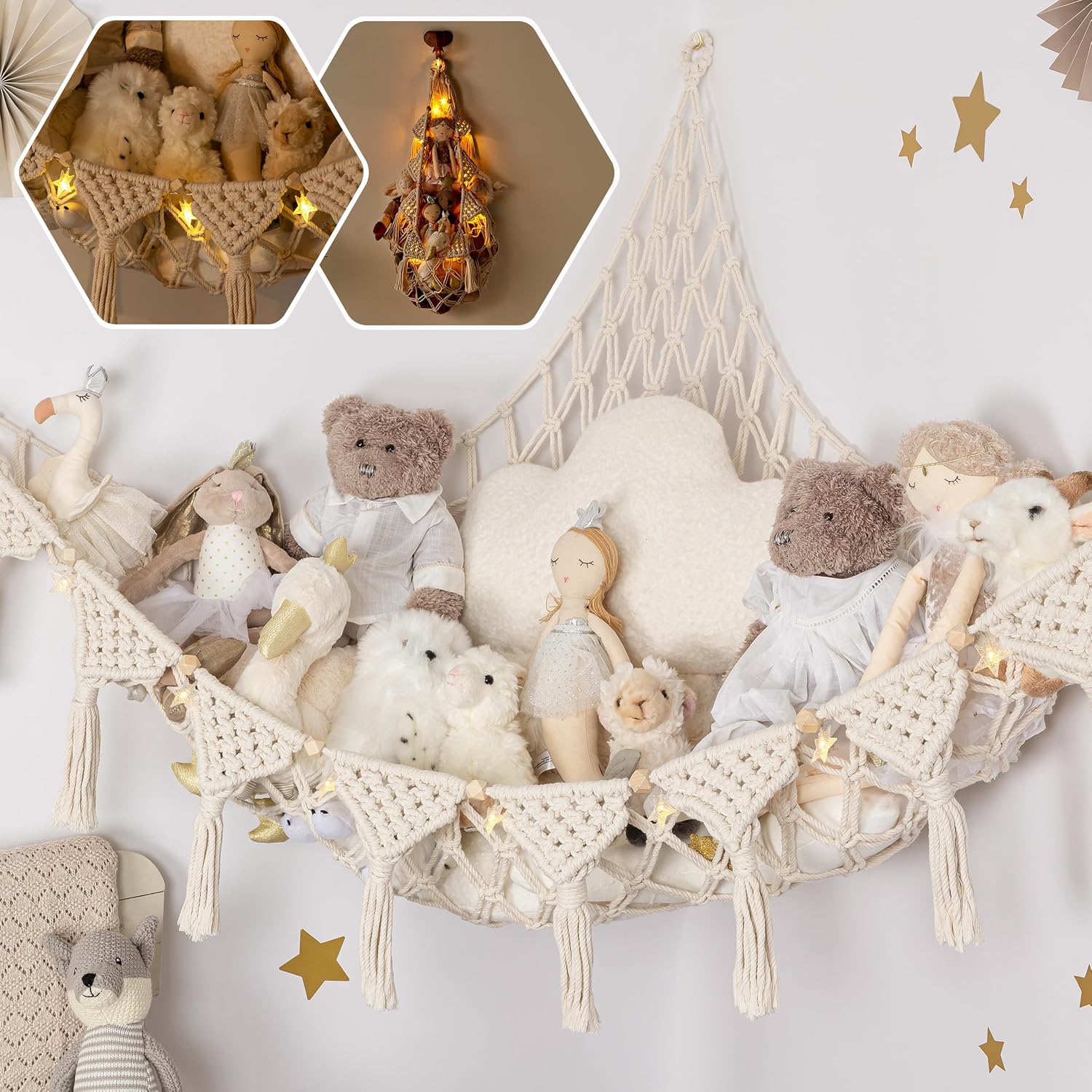 Amazon.com: TIDYTEDS Stuffed Animal Hammock Corner | Sturdy Handcrafted ...