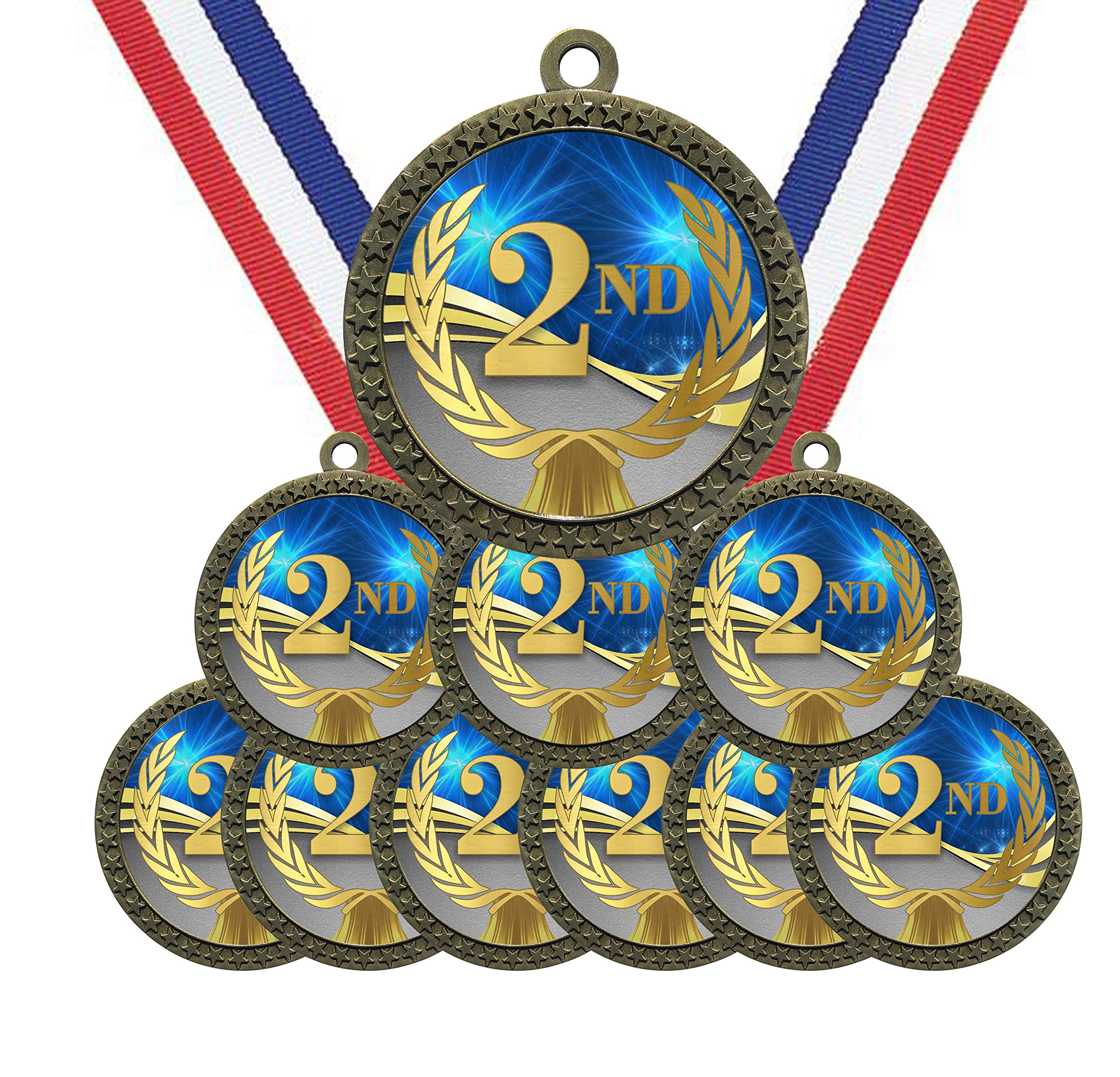 Buy Express Medals Various 10 Pack Styles of 2nd Place Award Medals ...