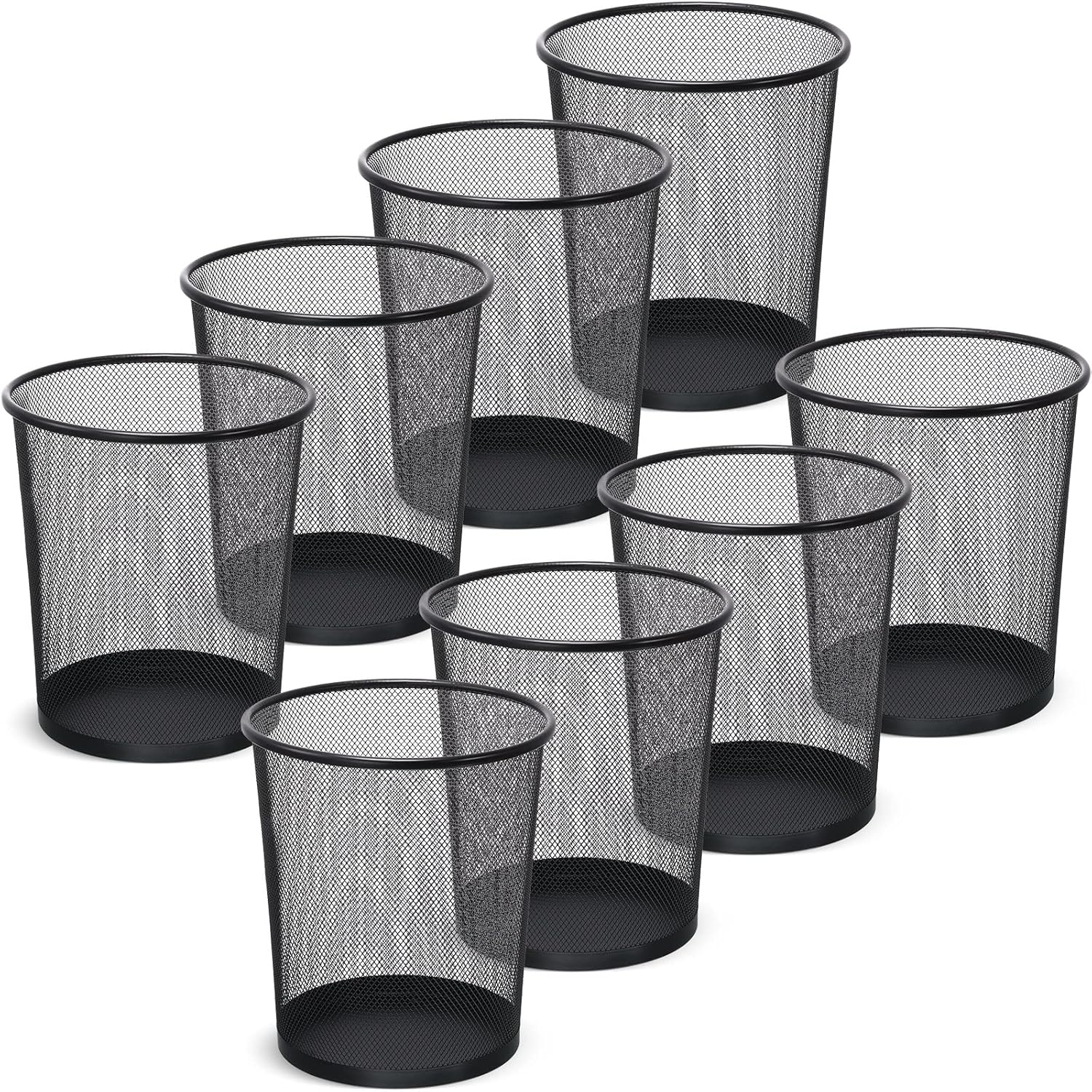 Amazon.com: Amyhill 8 Pieces Mesh Trash Can Round Mesh Waste Basket ...