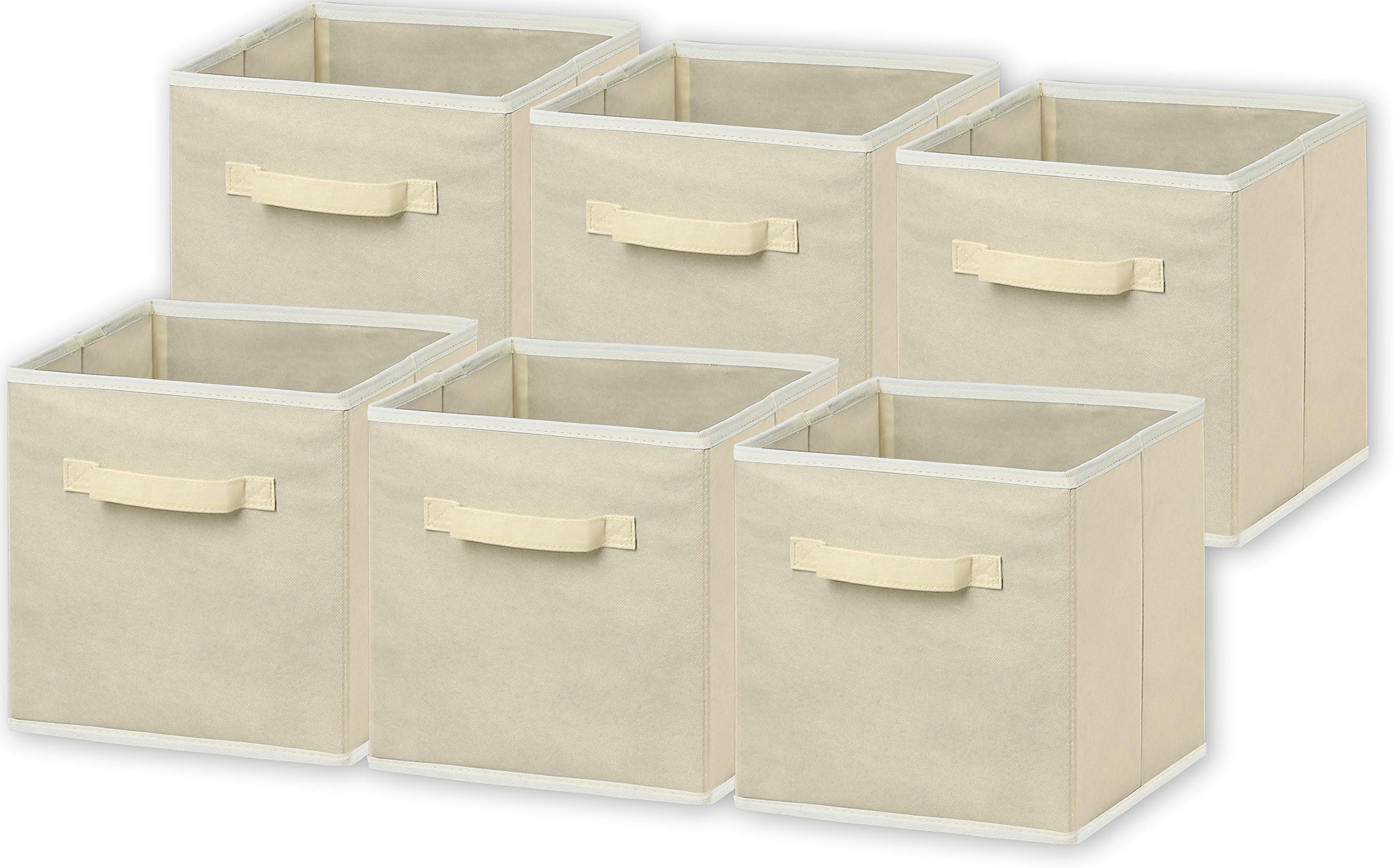 Amazon.com - PowerKing Collapsible Storage Cubes with Handles, Fabric ...