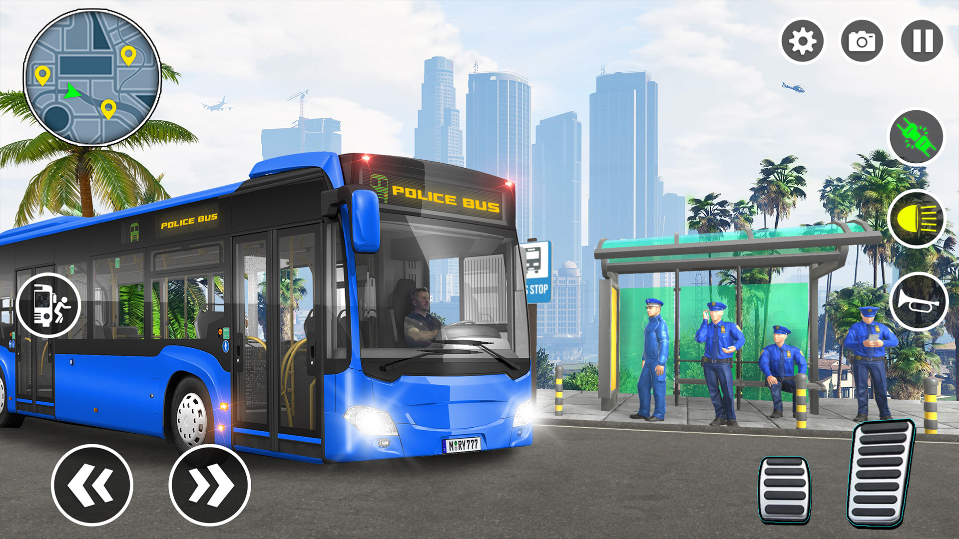 US Police Bus Crime Town Jail Prisoners Transport Van Parking Games ...