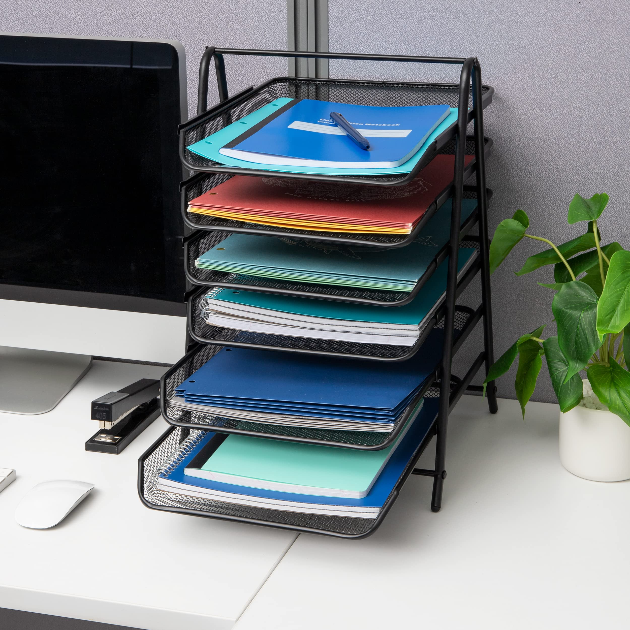 Snapklik.com : 6-Tier Paper Tray, Desktop Organizer, File Storage ...