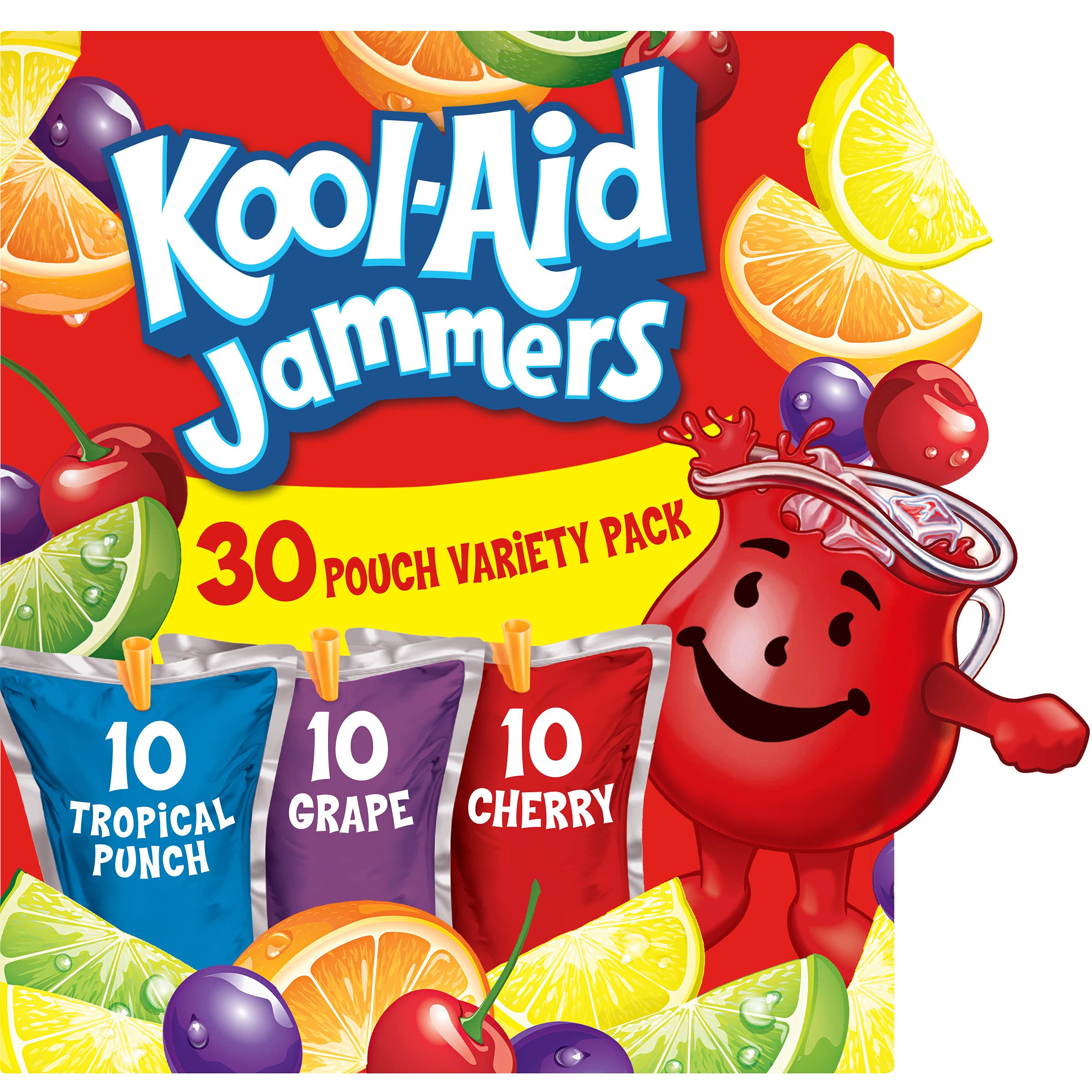 Kool Aid Jammers Tropical Punch Grape Cherry Artificially Flavored