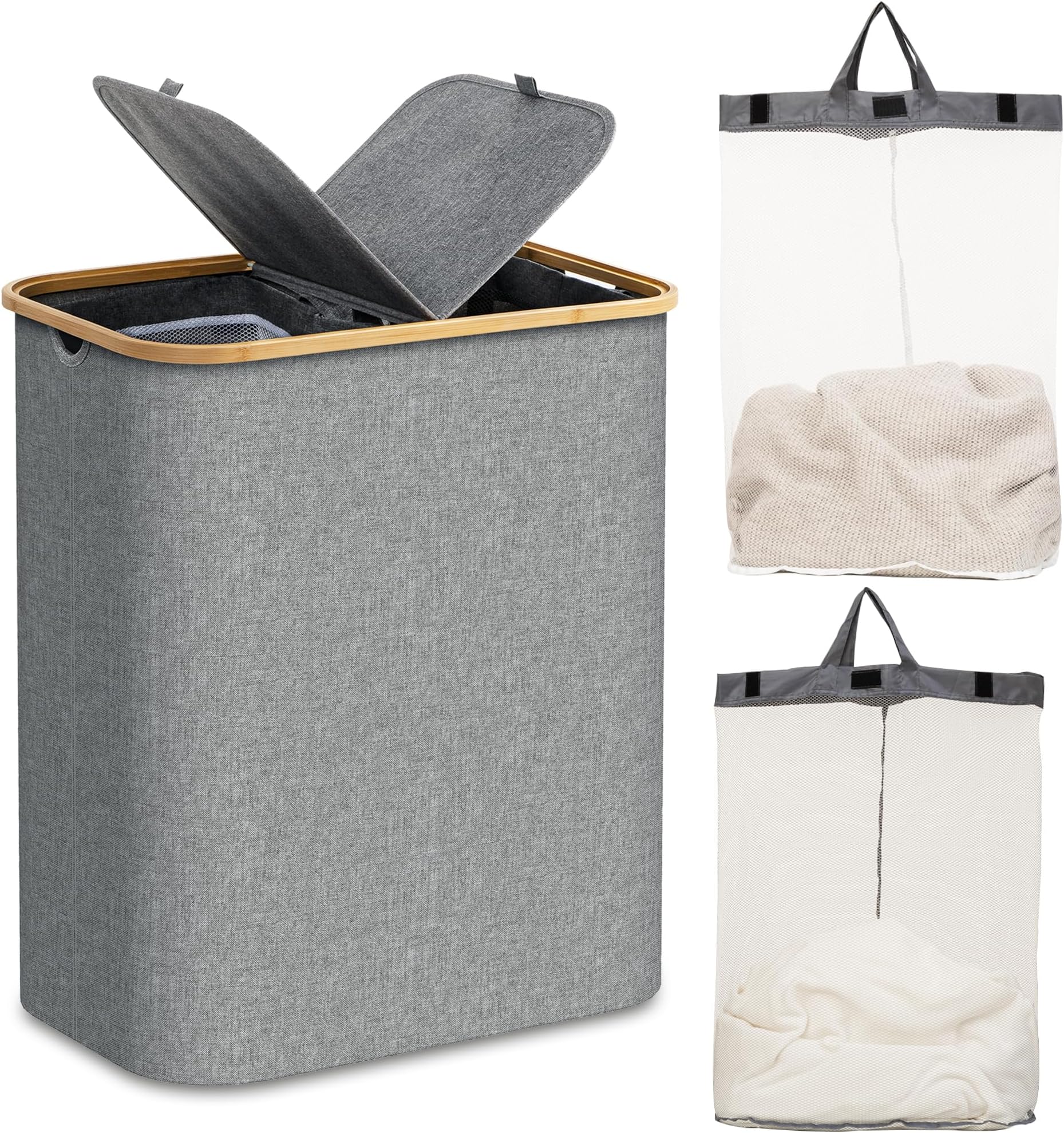 Amazon.com: Zomhusea Laundry Hamper with Lid, 42 Gal (160L) Extra Large ...