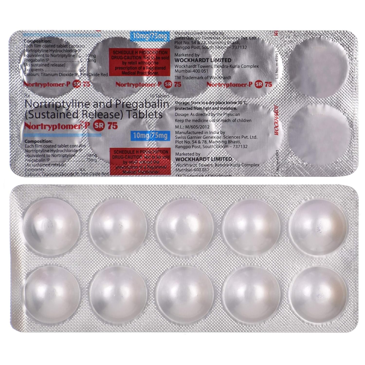 Nortryptomer-P SR 75 - Strip of 10 Tablets : Amazon.in: Health ...