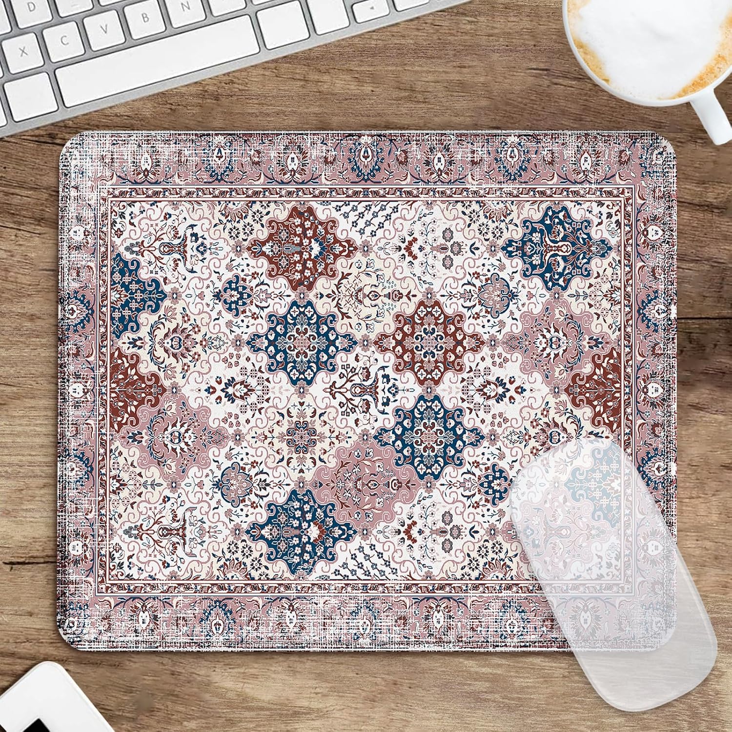 Amazon.com: Seorsok Square Aesthetic Bohemian Vintage Mouse Pad,Office ...