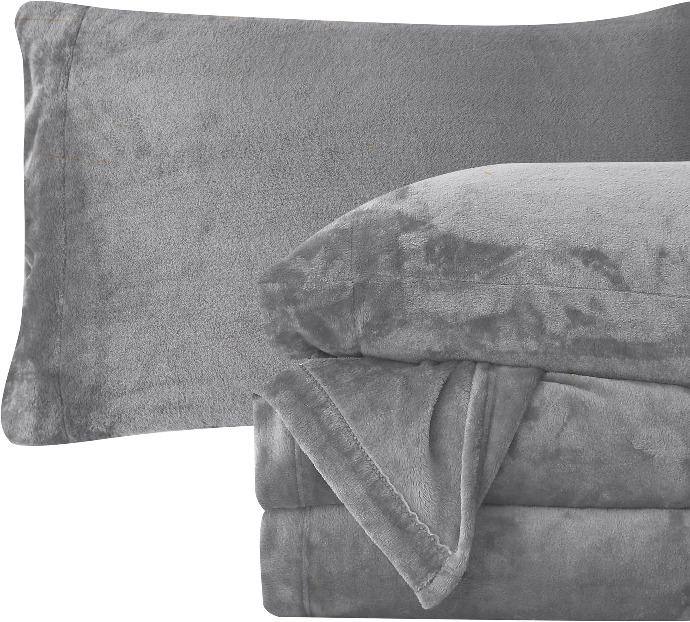 Amazon.com: Great Bay Home Extra Soft Velvet Plush Full Micro Fleece Sheet Set | Deluxe ...
