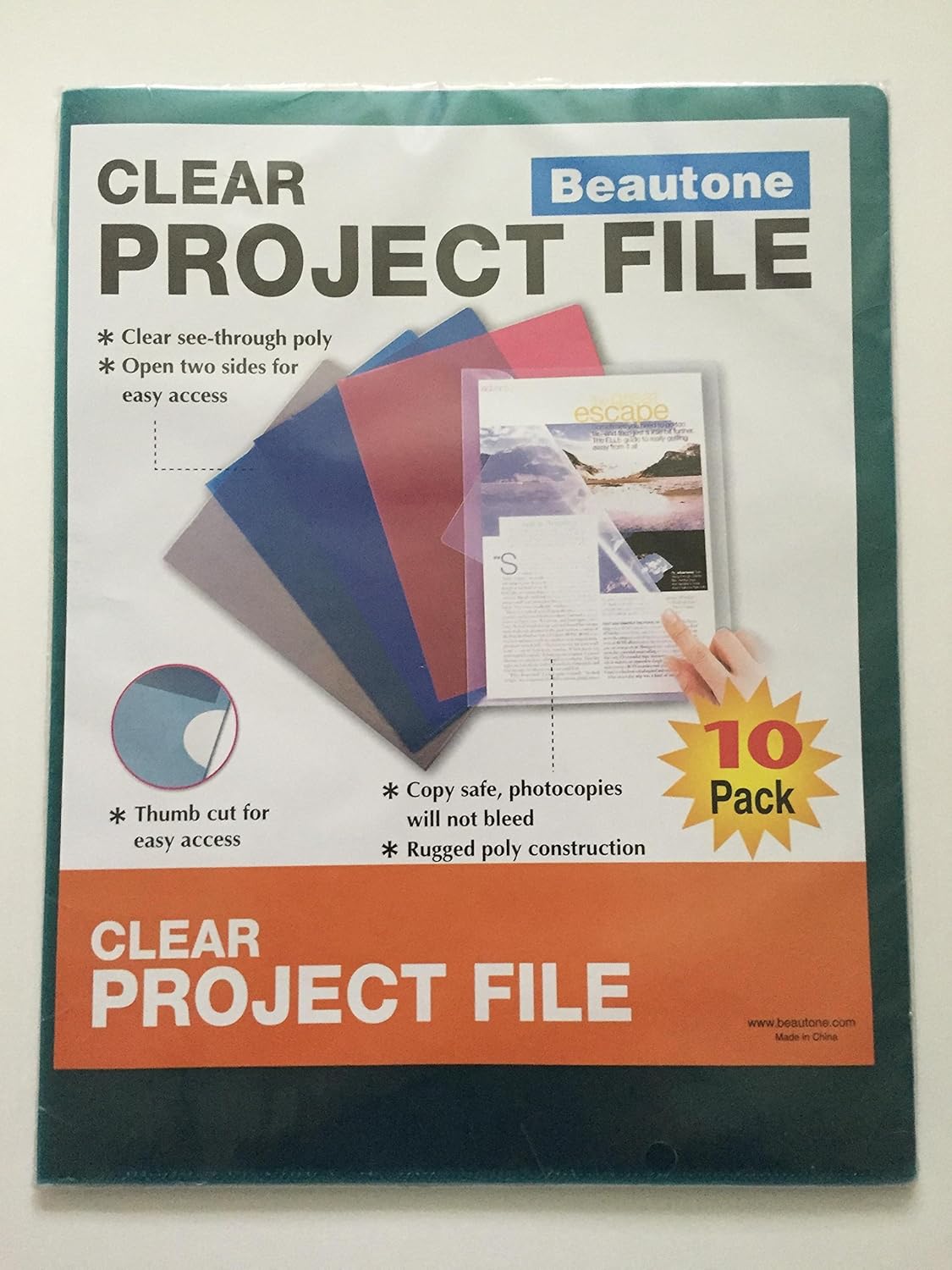 beautone clear project file 10 pack : Amazon.ca: Everything Else