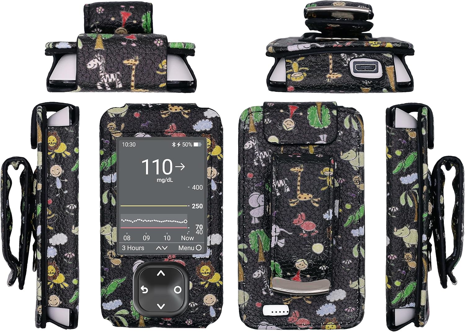 Amazon.com: Designed Fitted Leather Case with Clip & Screen Protector ...