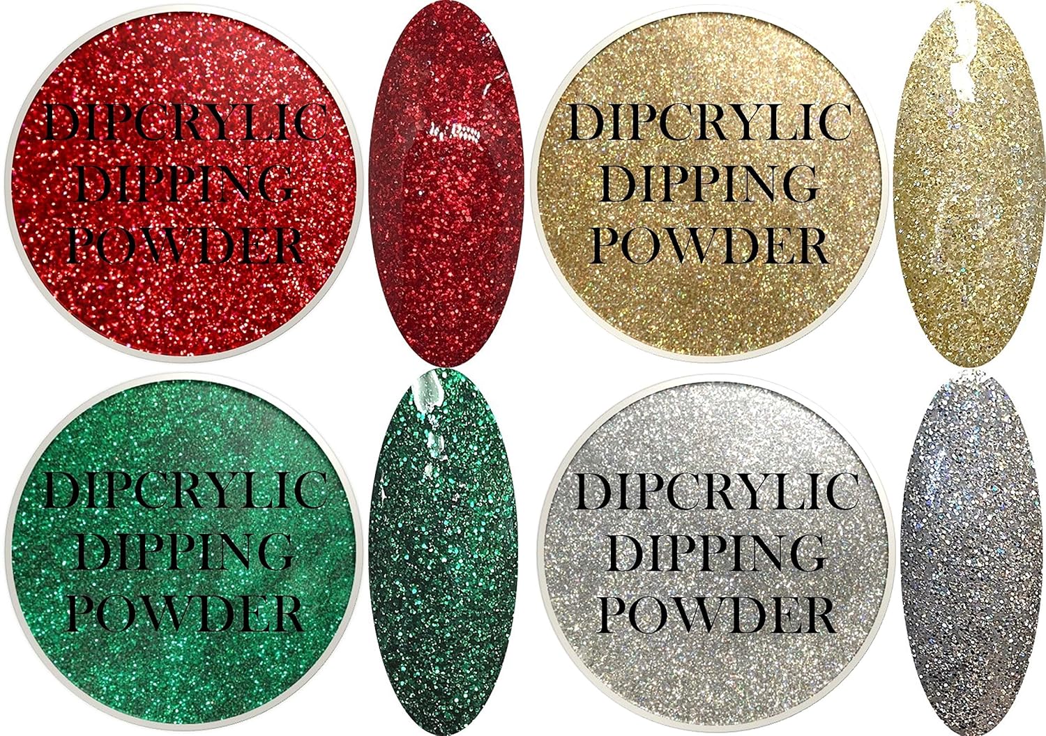 Amazon.com: SHEBA NAILS Dipcrylic Dip Dipping Powder FESTIVE VARIETY ...