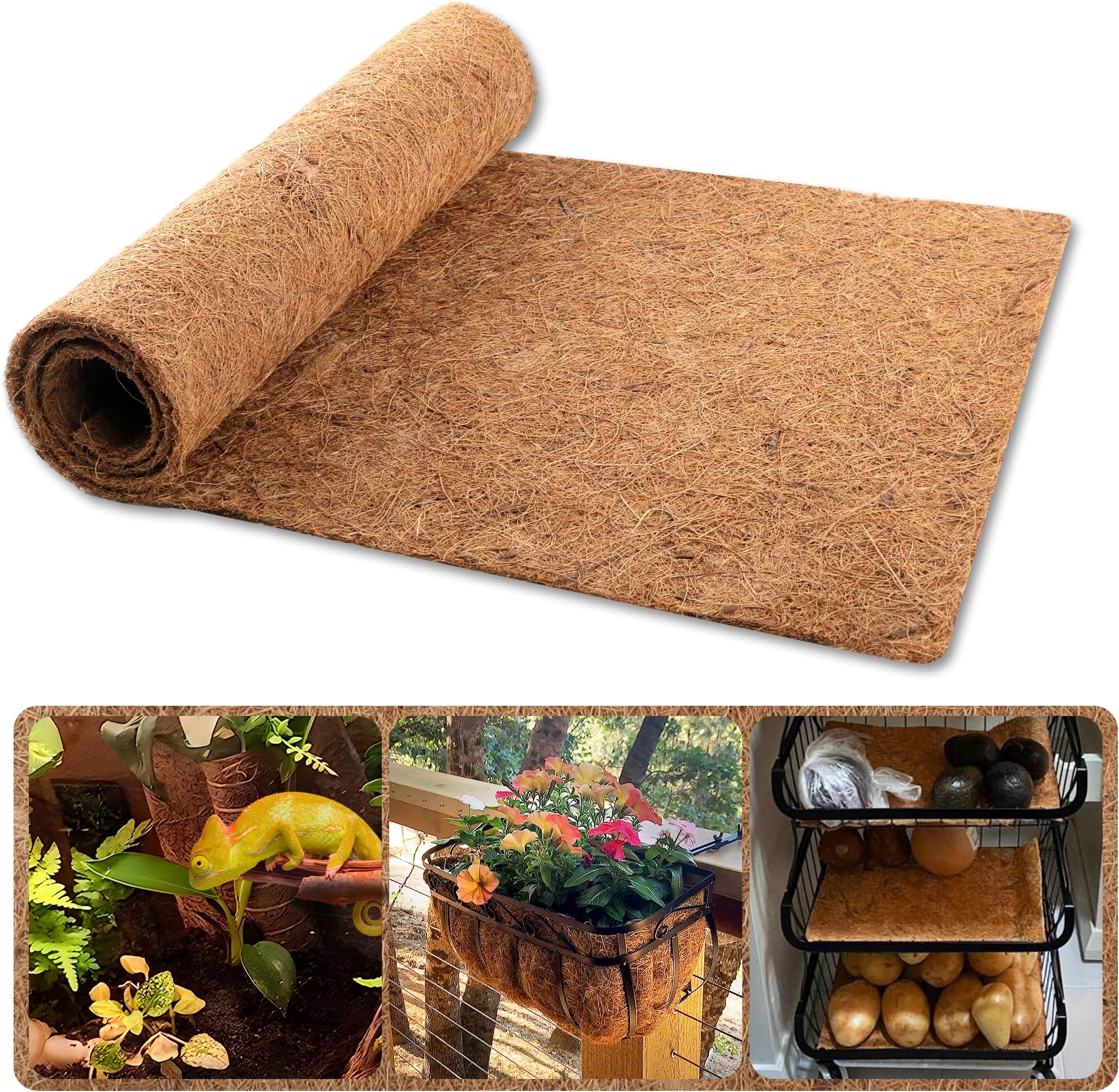Amazon.com: Deepthi Coco Coir Sheet Roll - 12 x 36 inch Pack of 3 ...