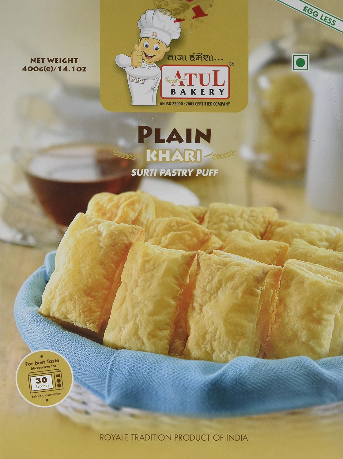 Amazon.com: Atul Bakery, Khari Surti Pastry Puff, 400 Grams(gm)