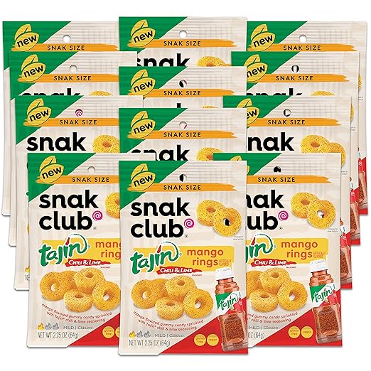 Amazon.com : Snak Club Tajin Mango Rings, Chili & Lime Sweet and Spicy ...