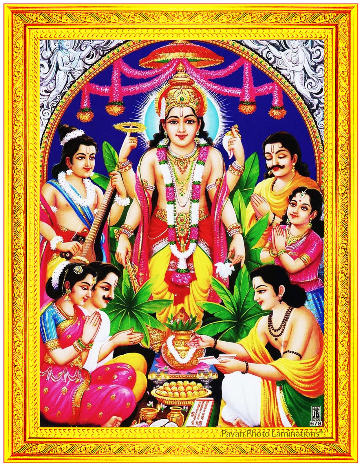 Buy Pavan Photo Laminations, Lord Satyanarayana Swamy Satya Narayana ...