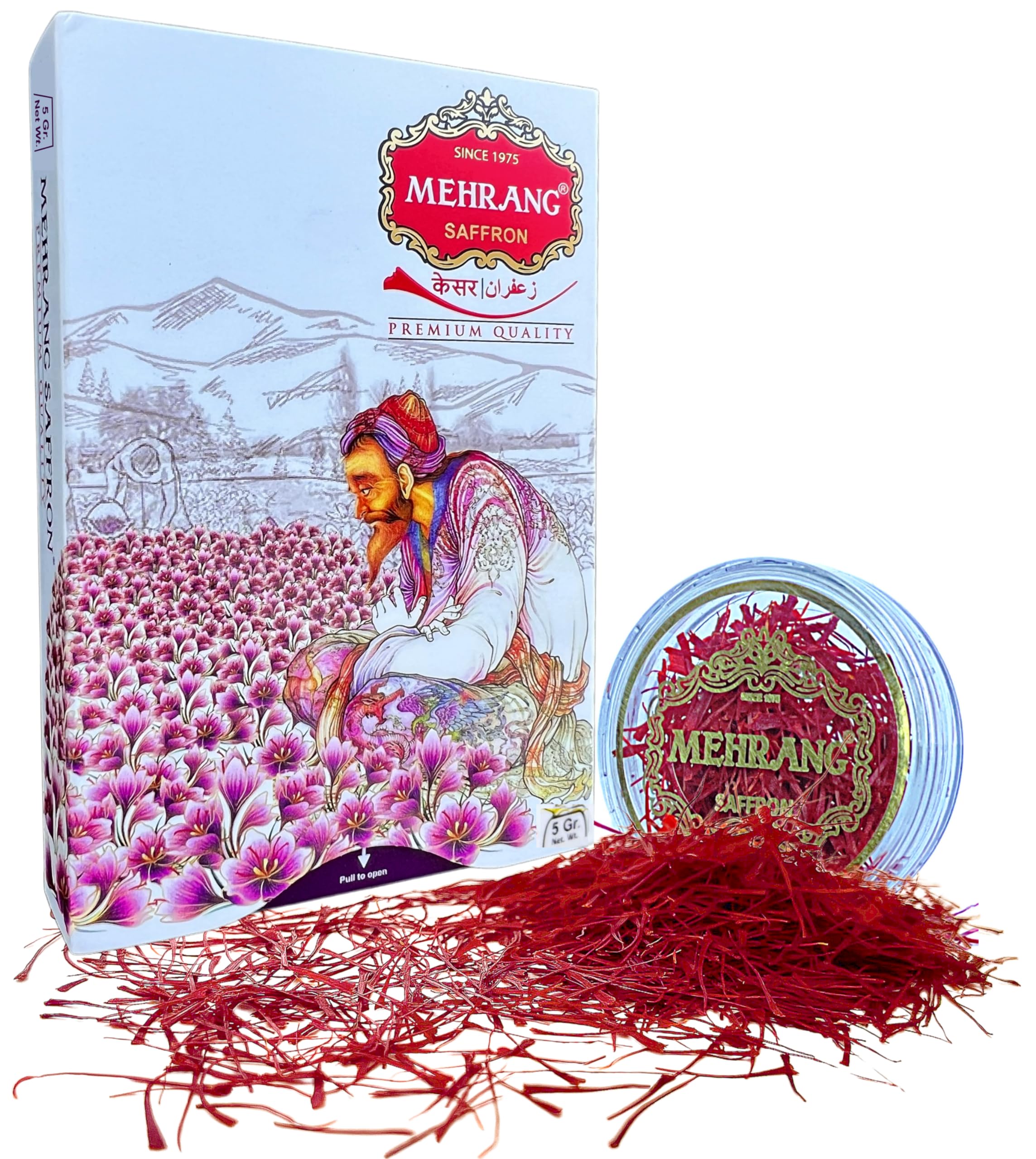 Mehrang Saffron Original Kashmiri 5 Grams | Kashmir Kesar | Keshar | A ...