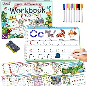 Amazon.com: Montessori Preschool Learning Tracing Workbook - Toddler ...
