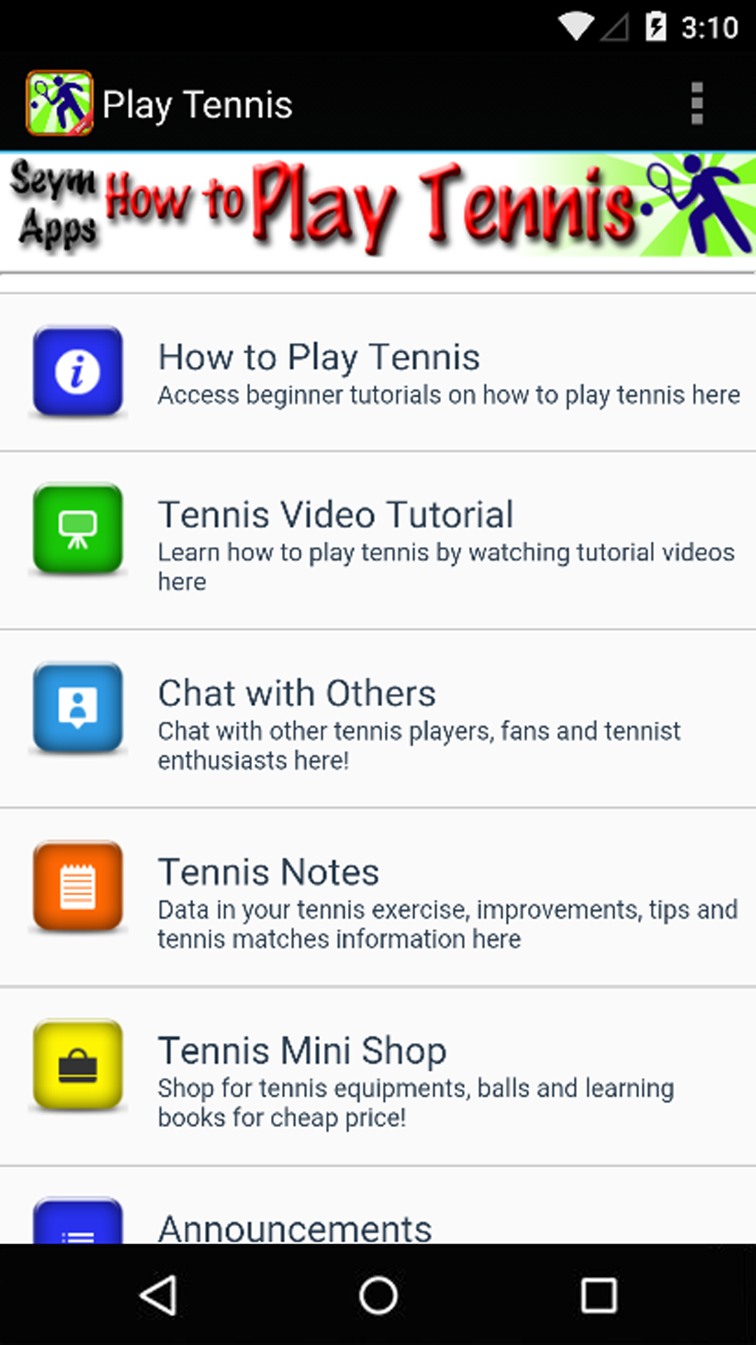How to Play Tennis - App on Amazon Appstore