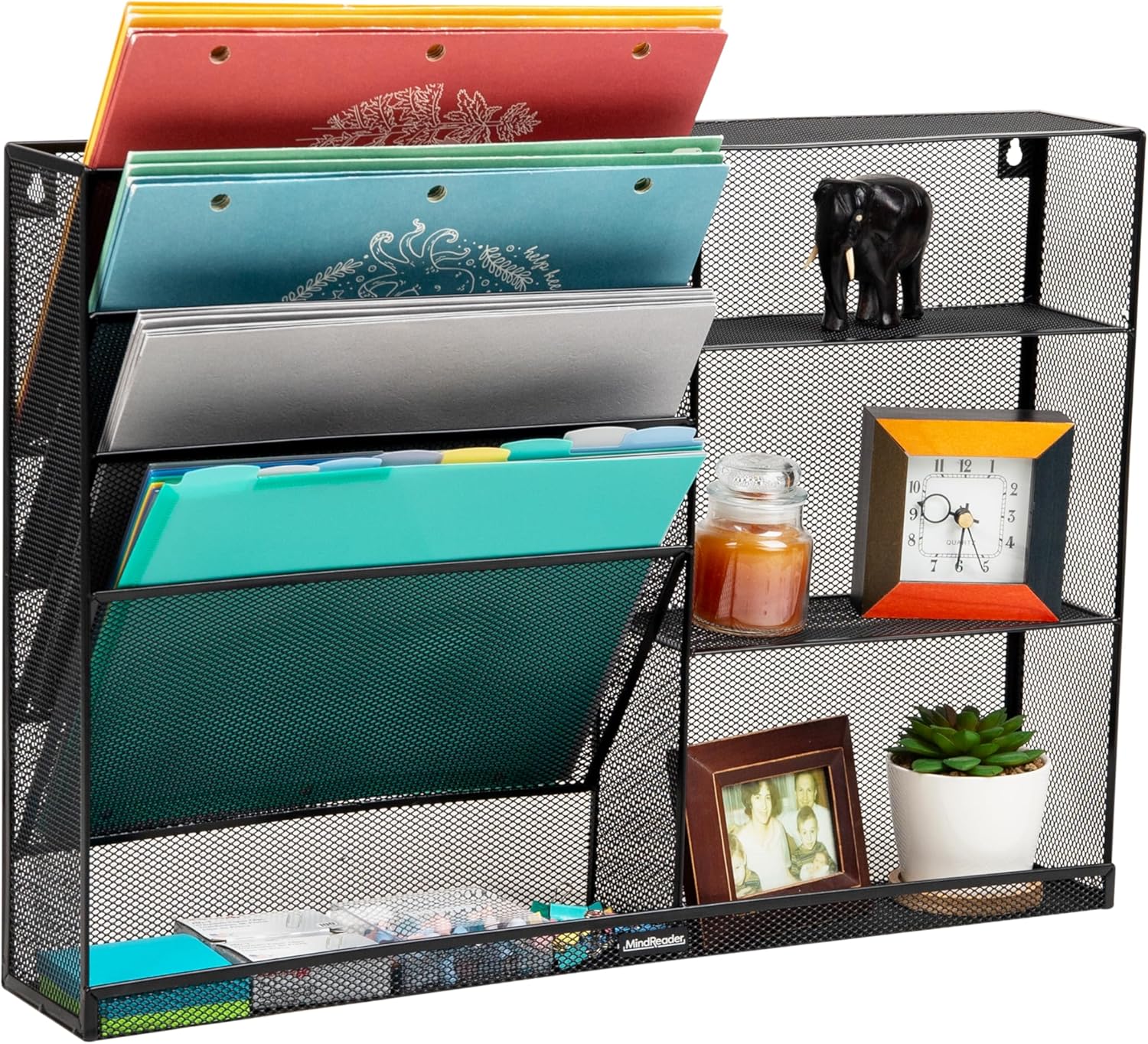 Amazon.com: Mind Reader 4-Tier Vertical File Storage and Shelves ...