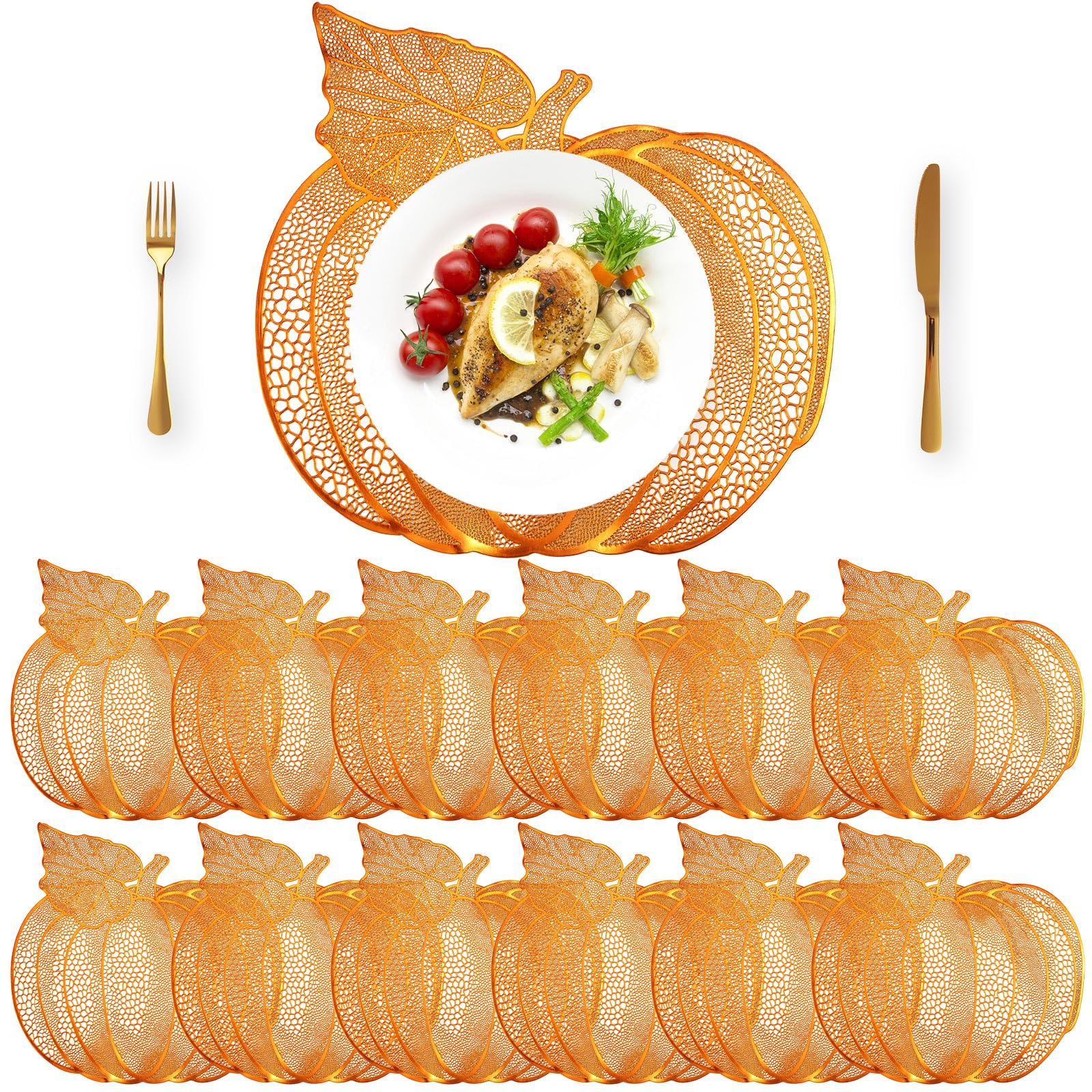 Amazon.com: Sliner 12 Pack Thanksgiving Place Mats, 17 x 16 Inch ...