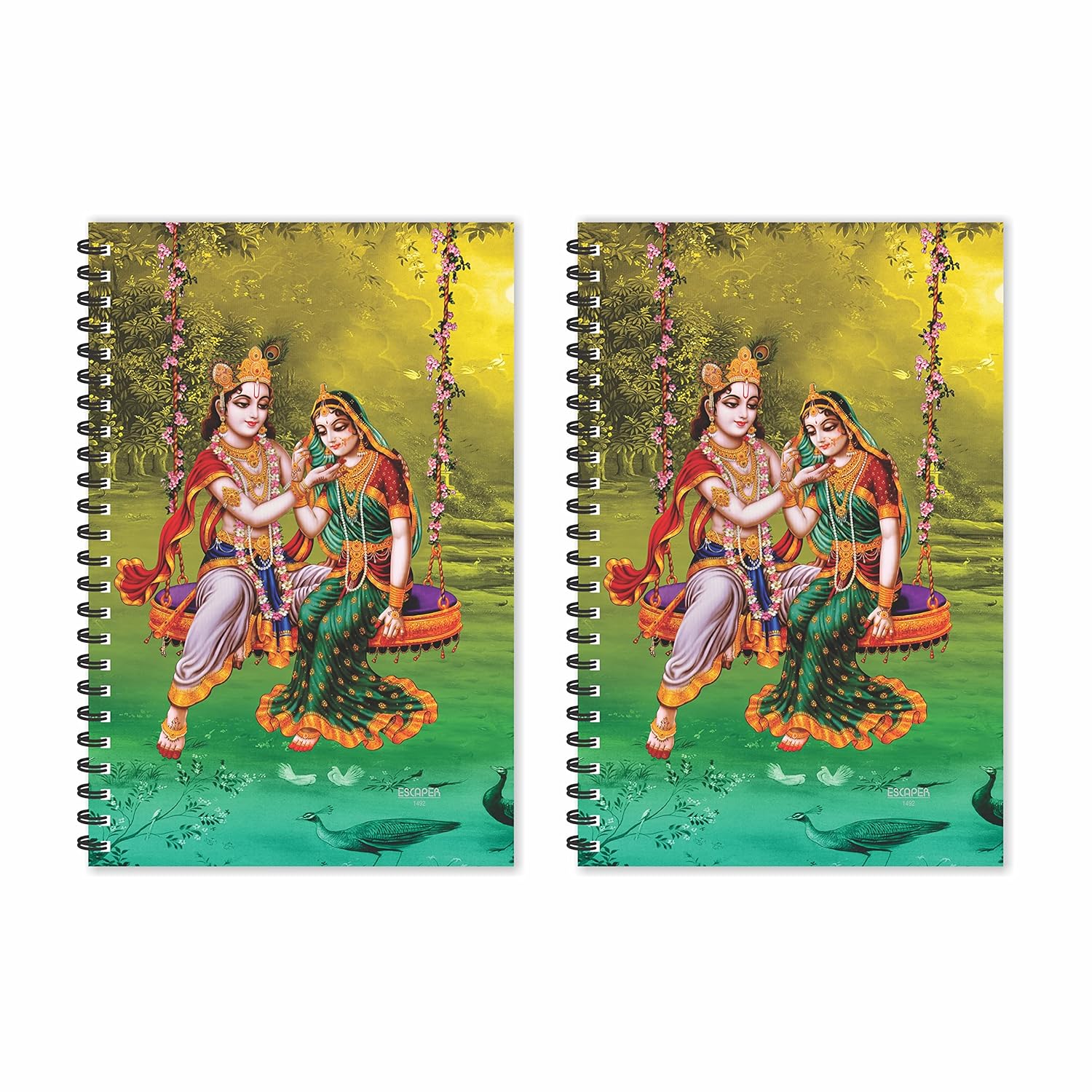 ESCAPER Radha Krishna Love Diary (Ruled - A5 Size - 8.5 x 5.5 inches ...