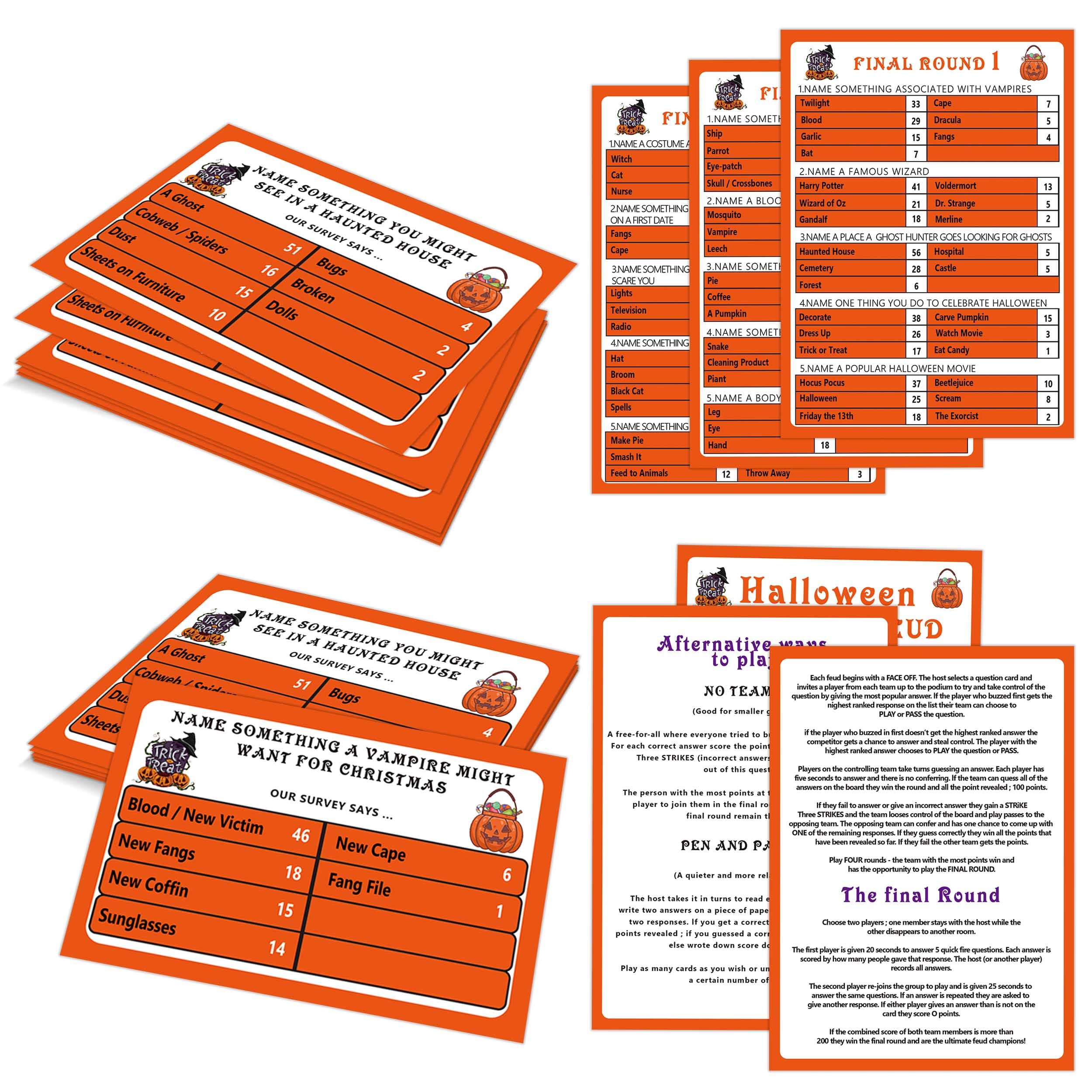 Amazon.com: Halloween Friendly Feud Game, Family Feud Quiz, Feud Trivia ...