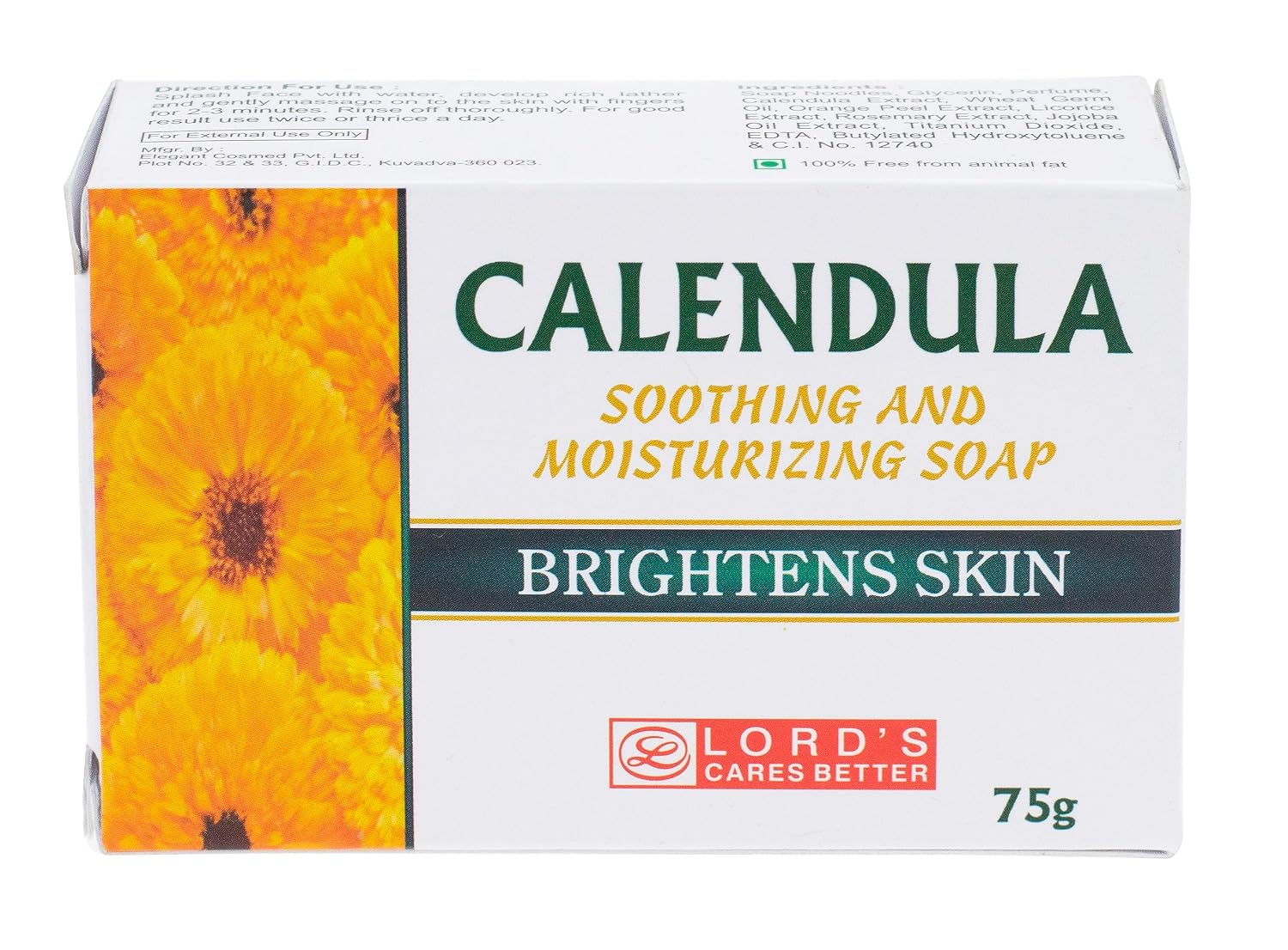 Buy LORD's CARES BETTER Lords Calendula Soap All Skin Types 75G Online ...