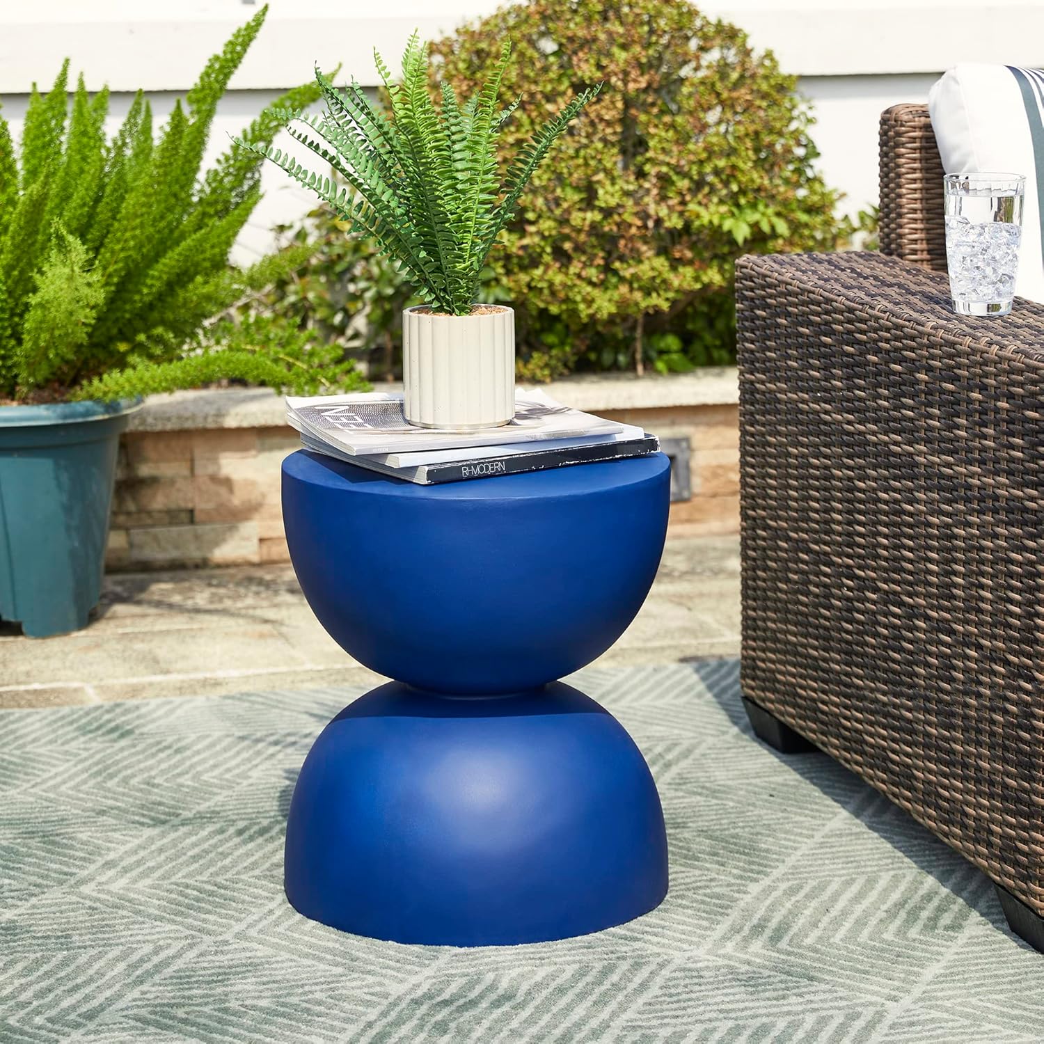 Amazon.com: glitzhome Modern Decorative Garden Stool Heavy Duty Patio ...