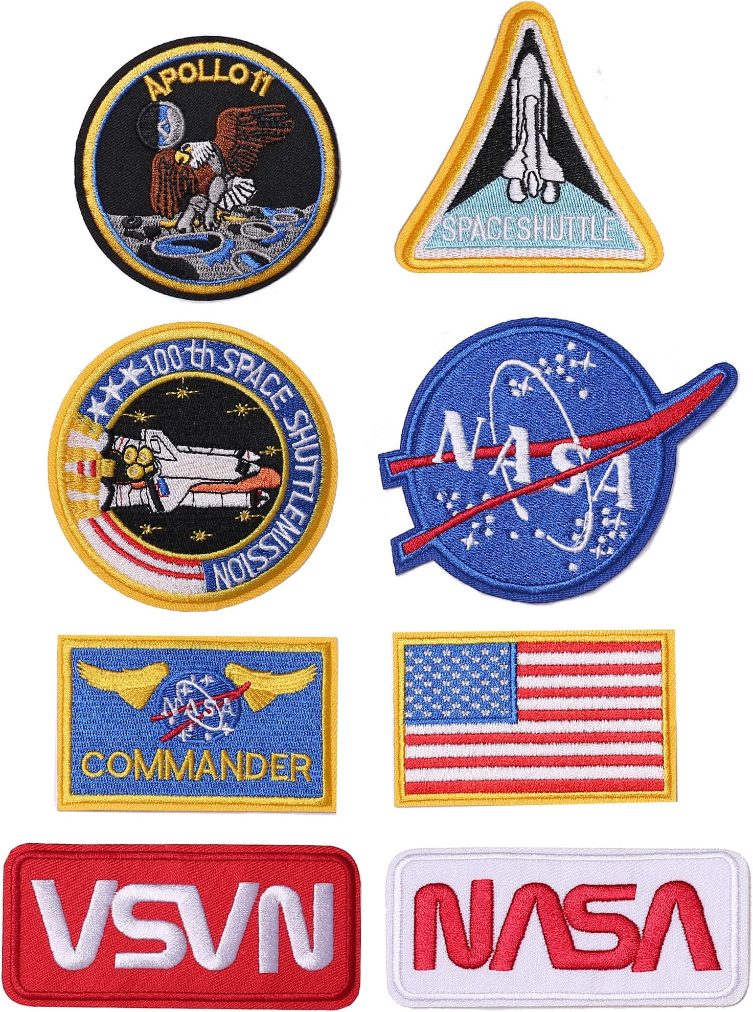 Amazon.com: SpaceAuto Bundle 4 Pieces Iron on or Sew on Military ...