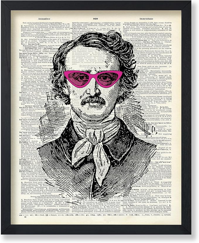 Amazon.com: Poster Master Edgar Allan Poe in Pink Glasses Print ...