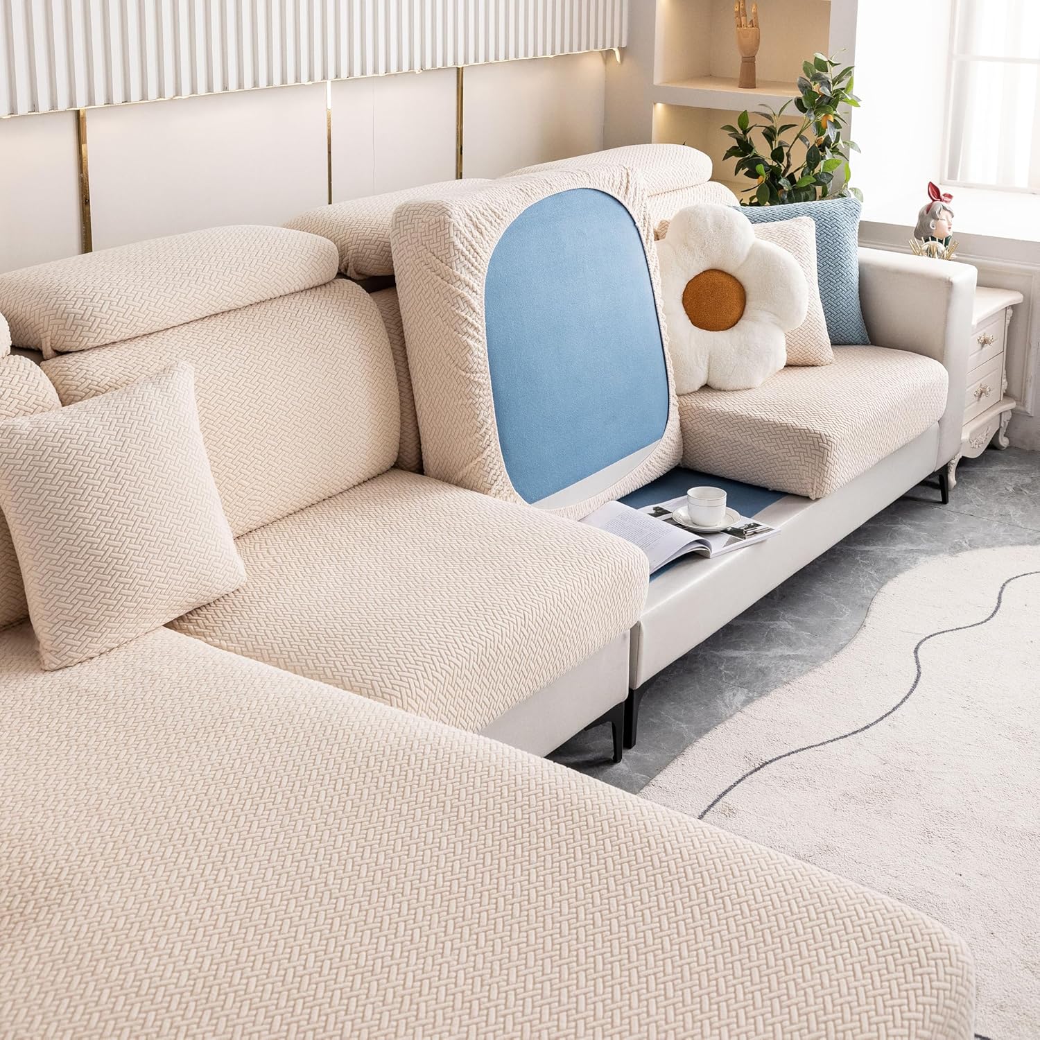 Amazon.com: TSVMUO Magic Sofa Covers for Sectional Magic Couch Covers ...